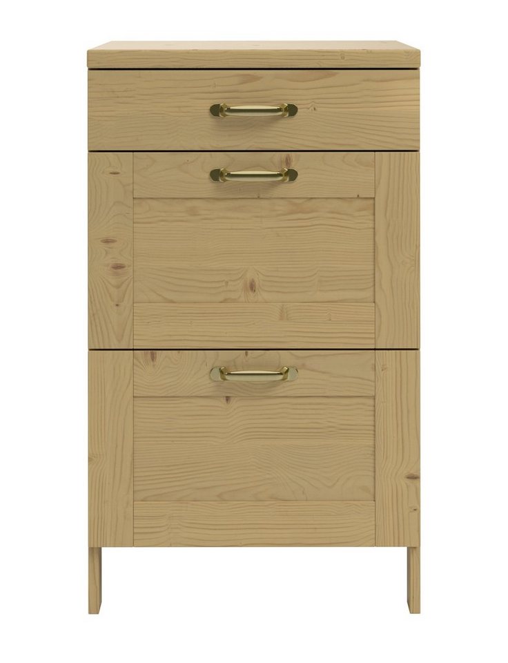 Home Affaire Unterschrank Alba Breite 50 Cm Kiefer Massiv 3 Schubkästen