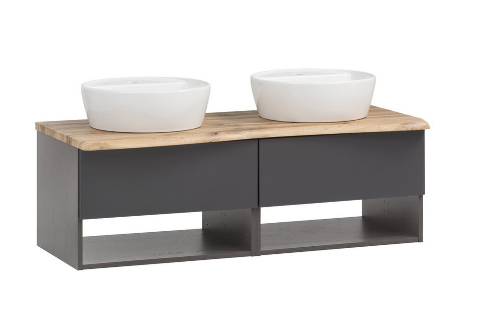 Held MÖbel Waschtisch Set Aus Mdf In Graphit Mit Absetzungen In