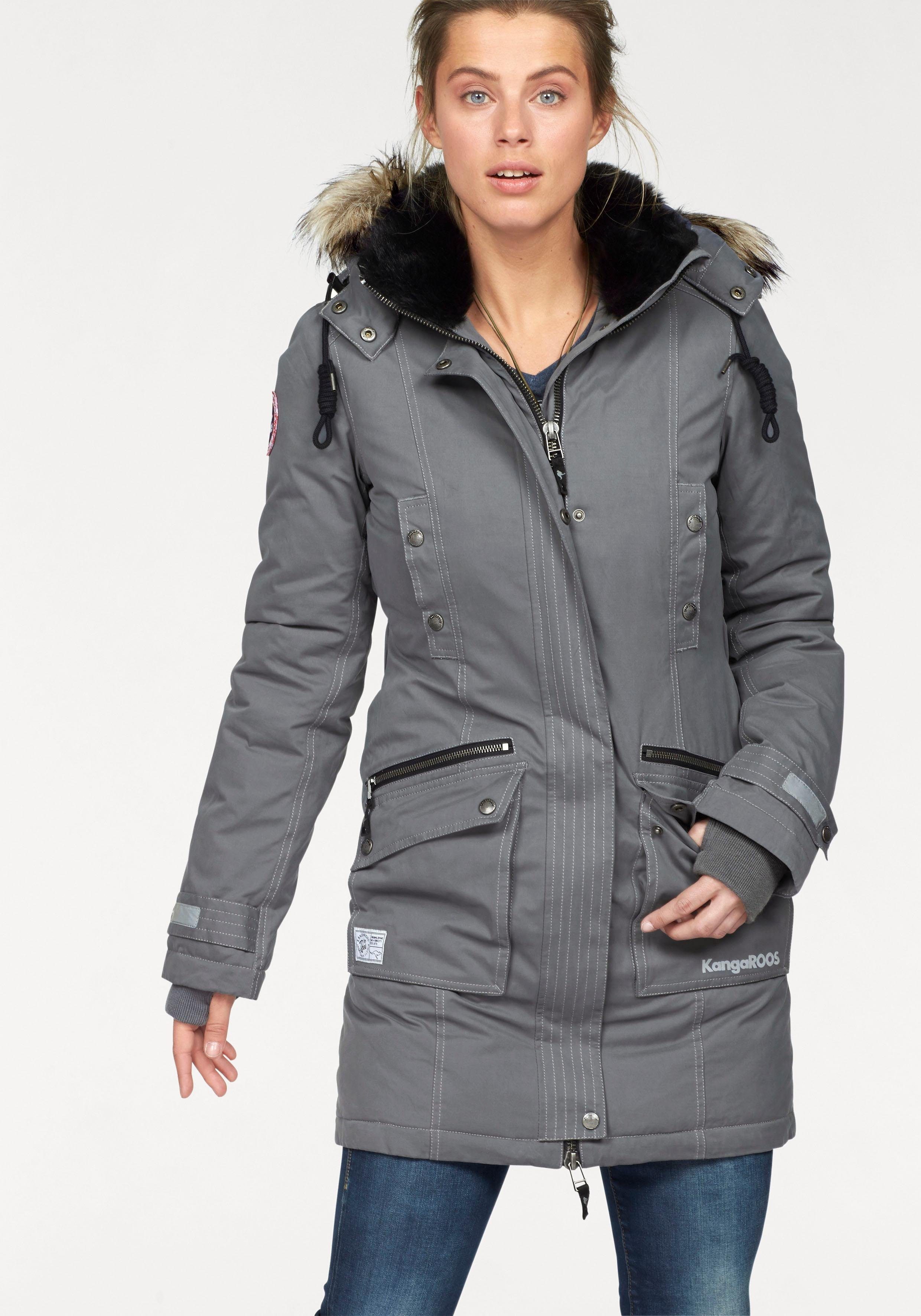 Kangaroos Parka Mit Abnehmbarem Fellimitat Kaufen Otto