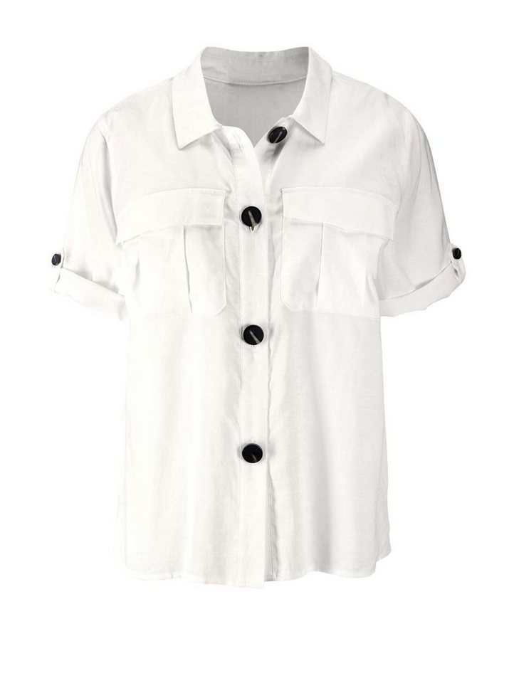 Creation L Shirtbluse Création L Damen Bluse Mit Leinen Ecru