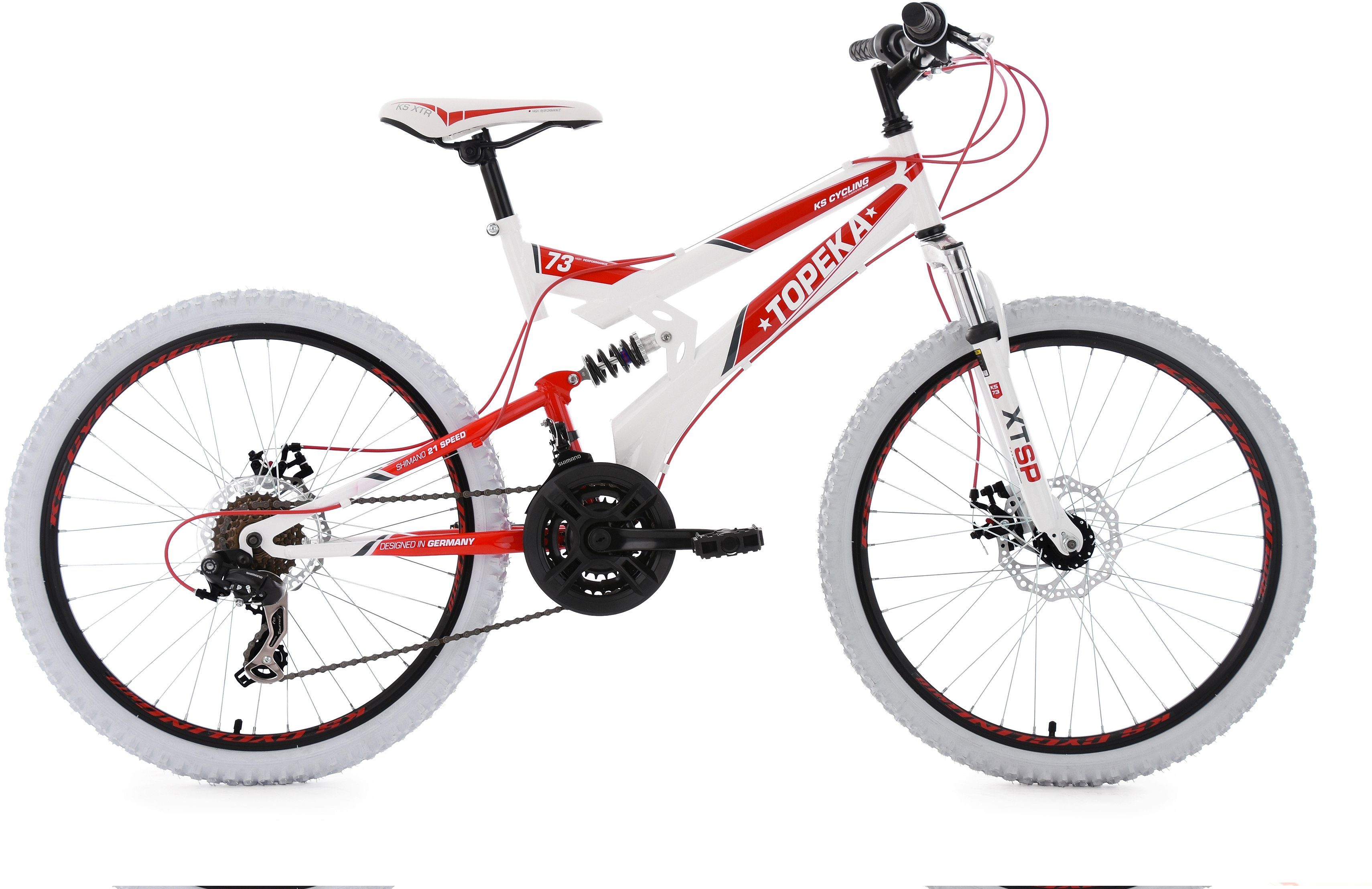 KS Cycling Jugend Fully MTB, 24 Zoll, Shimano Tourney 21 Gang ...