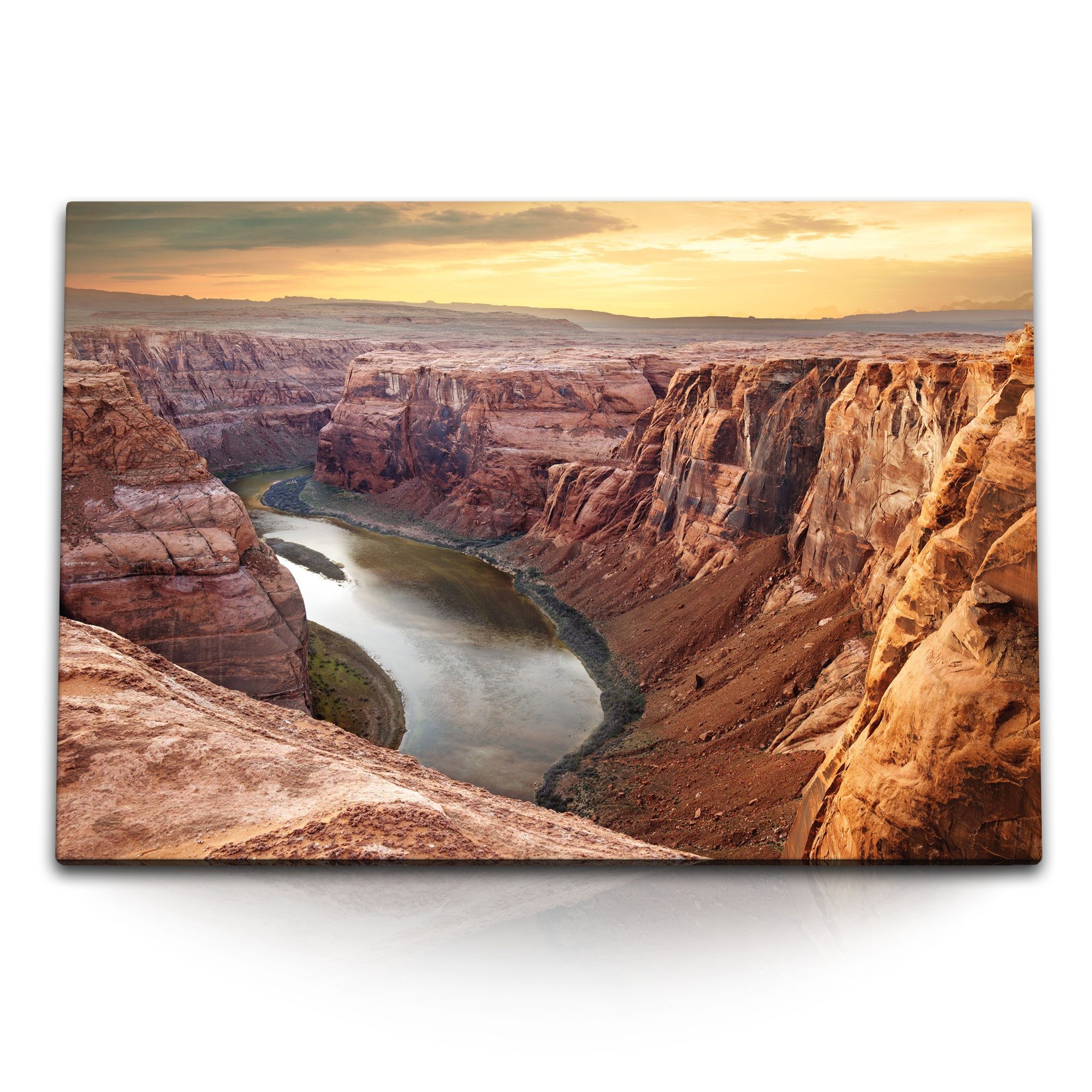 Sinus Art Leinwandbild 120x80cm Wandbild auf Leinwand Colorado River USA Grand Canyon Schluch ...