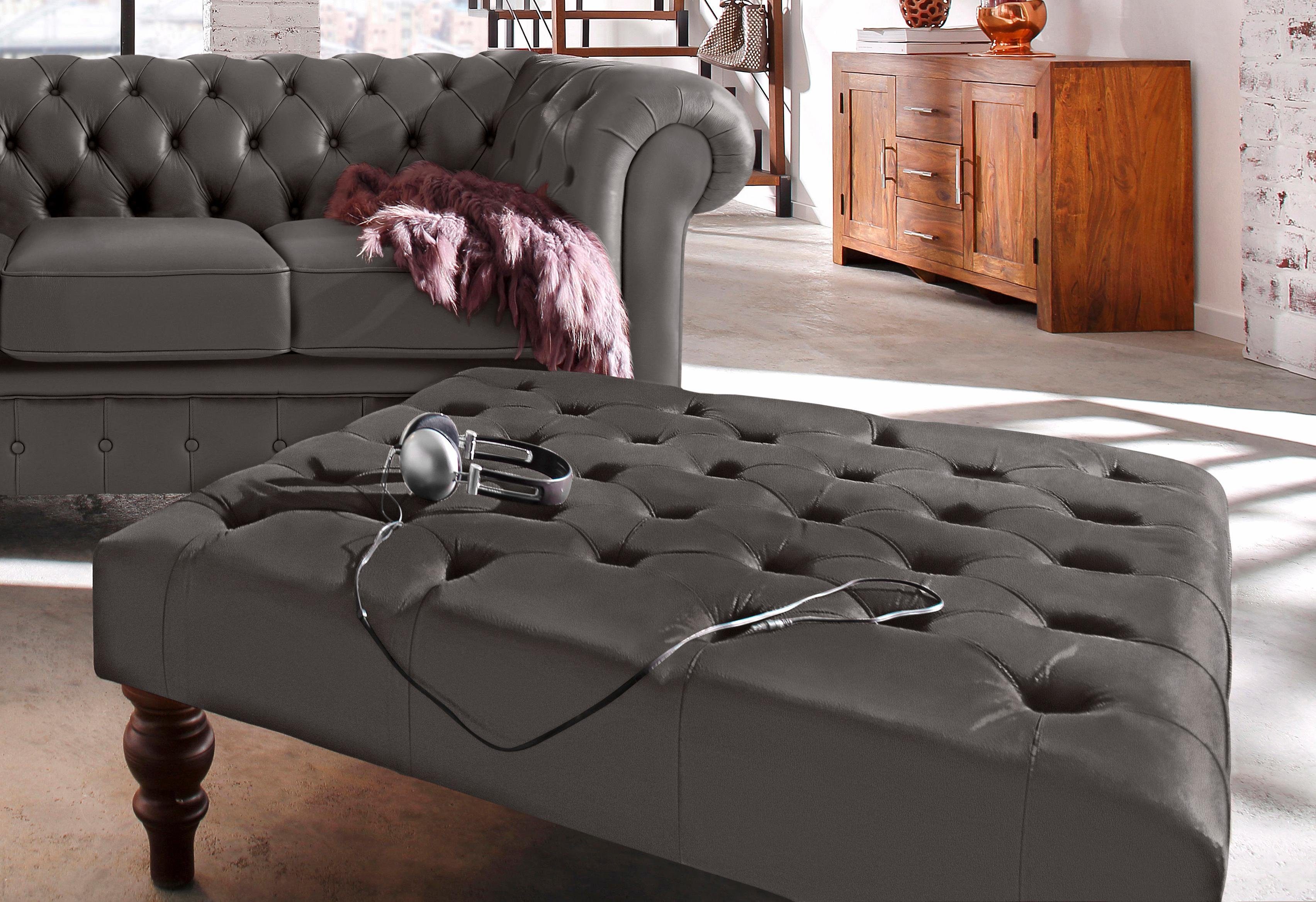 Chesterfield Lederhocker online kaufen | OTTO