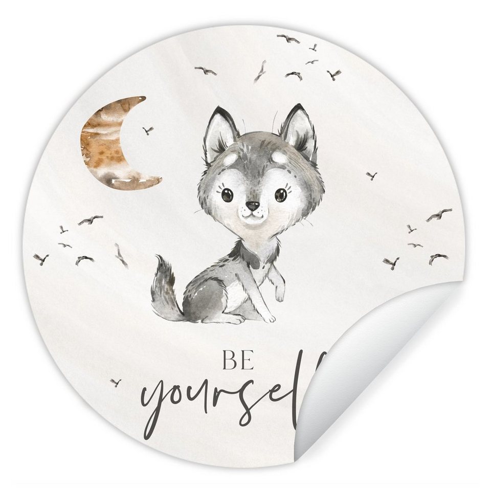 Muchowow Wandsticker Sprichwörter Wolf Sei Du Selbst Kinder