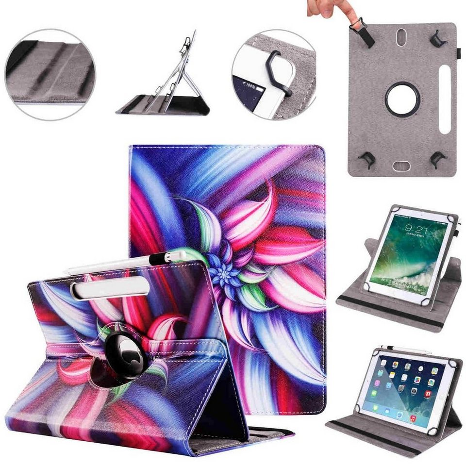 Wigento Tablet Hülle Für Lenovo Tab Smart Paper 101 360 Grad Uni
