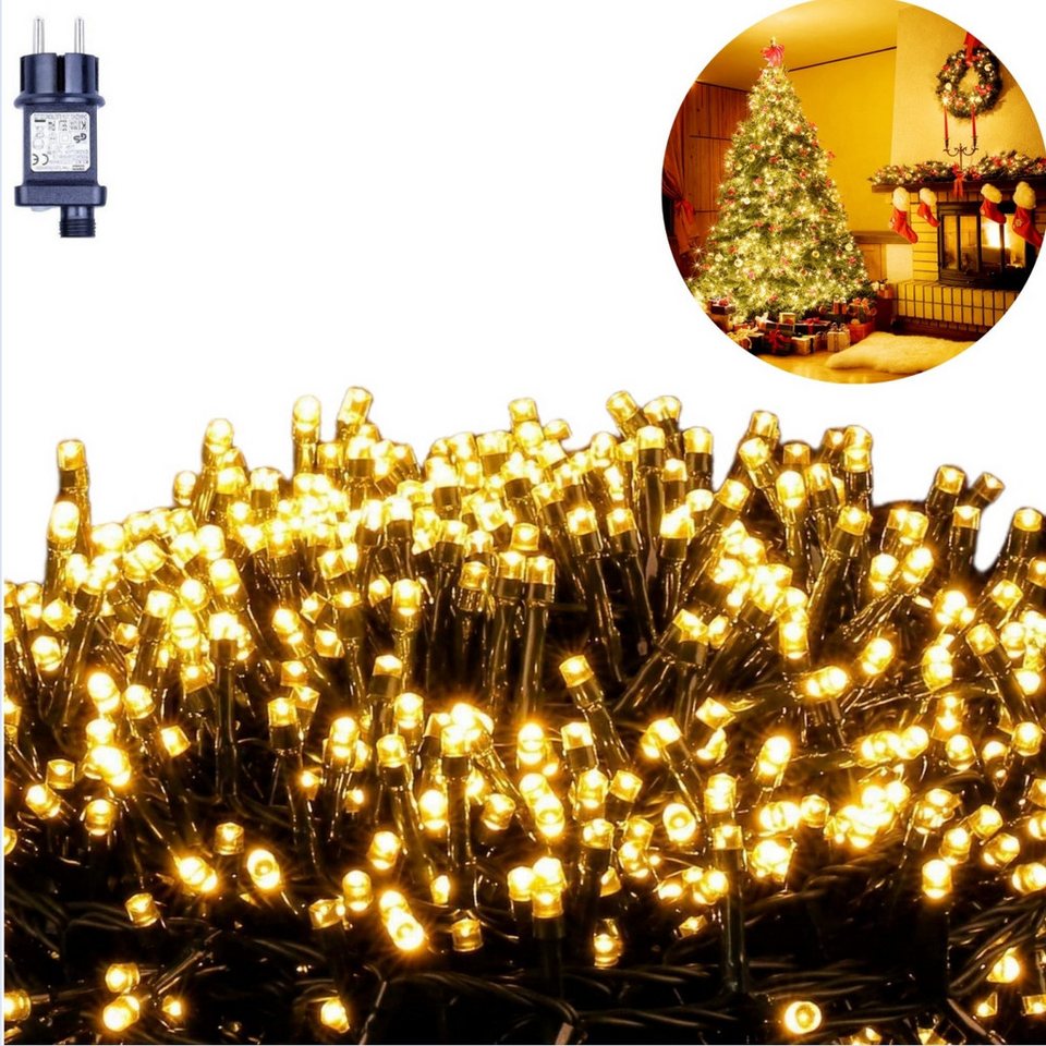 Elegear Lichterkette Led Lichterkette 102550100m Mit Stecker Für