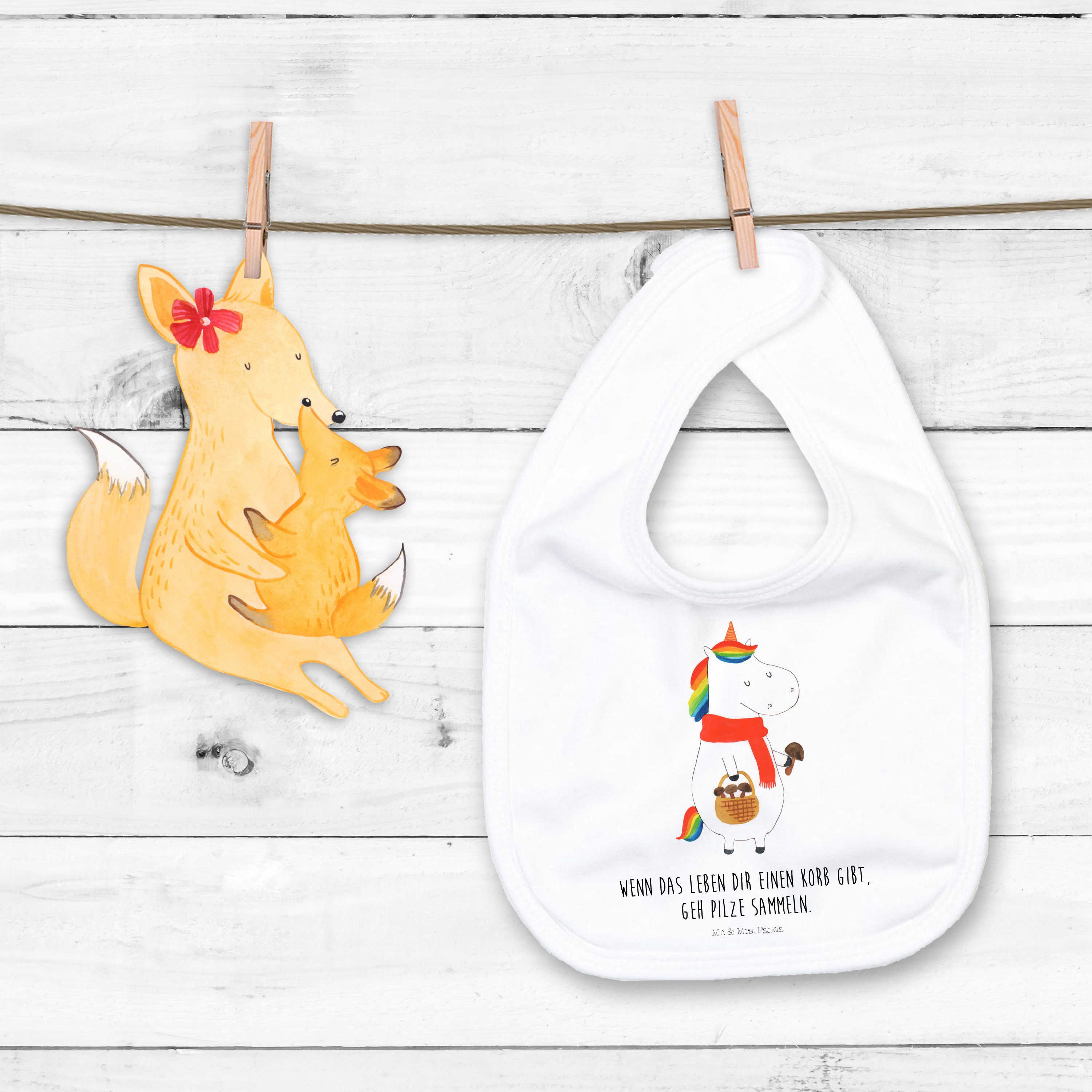 Mr. & Mrs. Panda Tragetuch Einhorn Pilz, Lätzchen, Weiß, Lätzchen ...