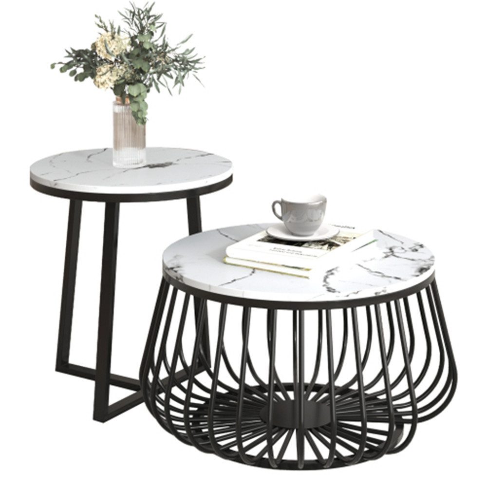 Xdeer Ablagetisch 2er Couchtisch Setrunder Couchtisch