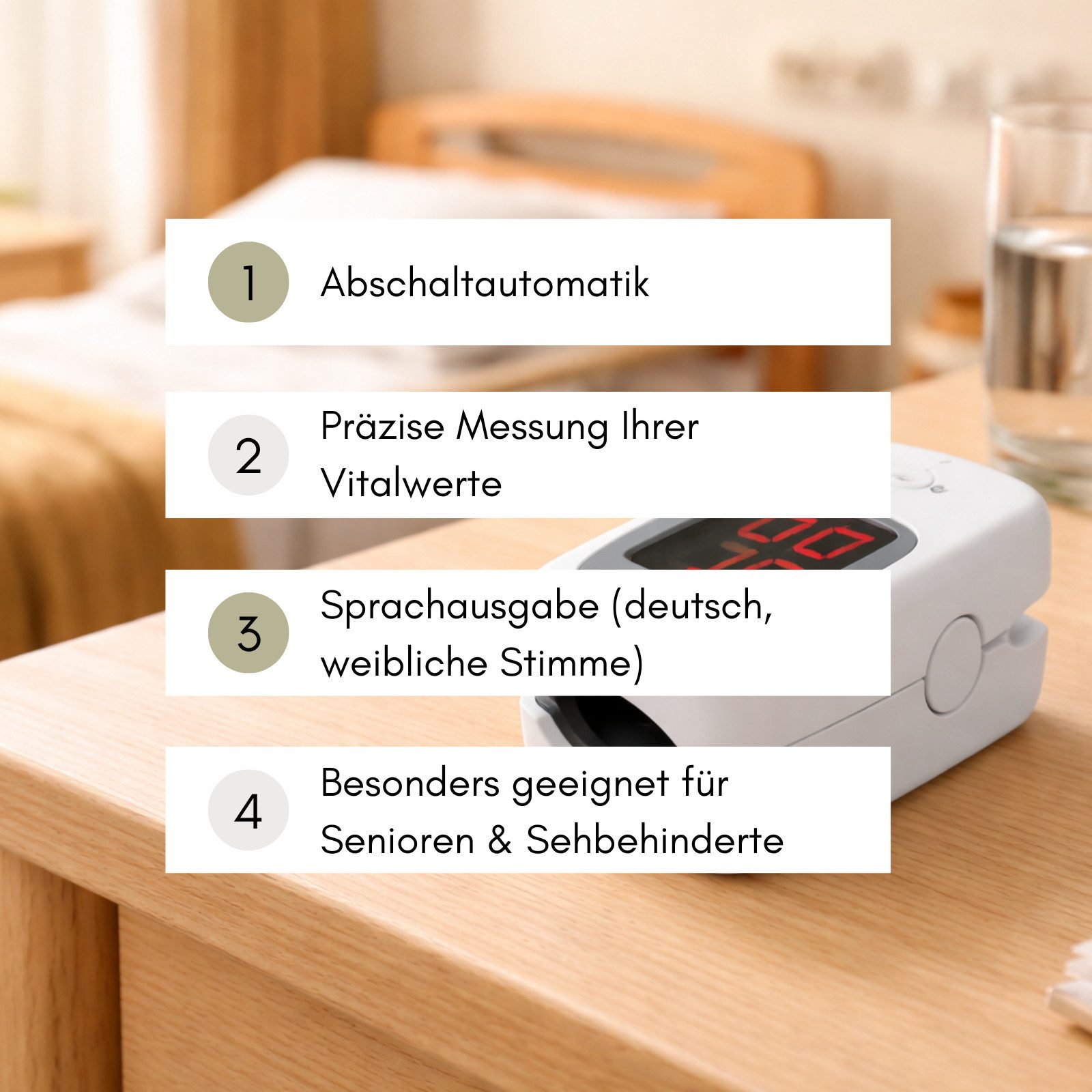 Marschall Pulsoximeter Sprechendes Pulsoximeter Puls ...