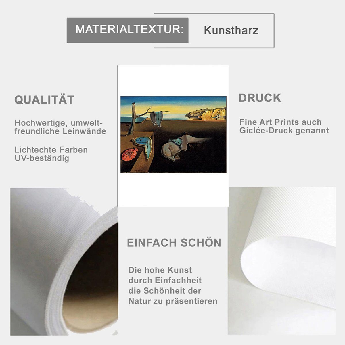 TPFLiving Kunstdruck (OHNE RAHMEN) Poster - Leinwand - Wandbild ...