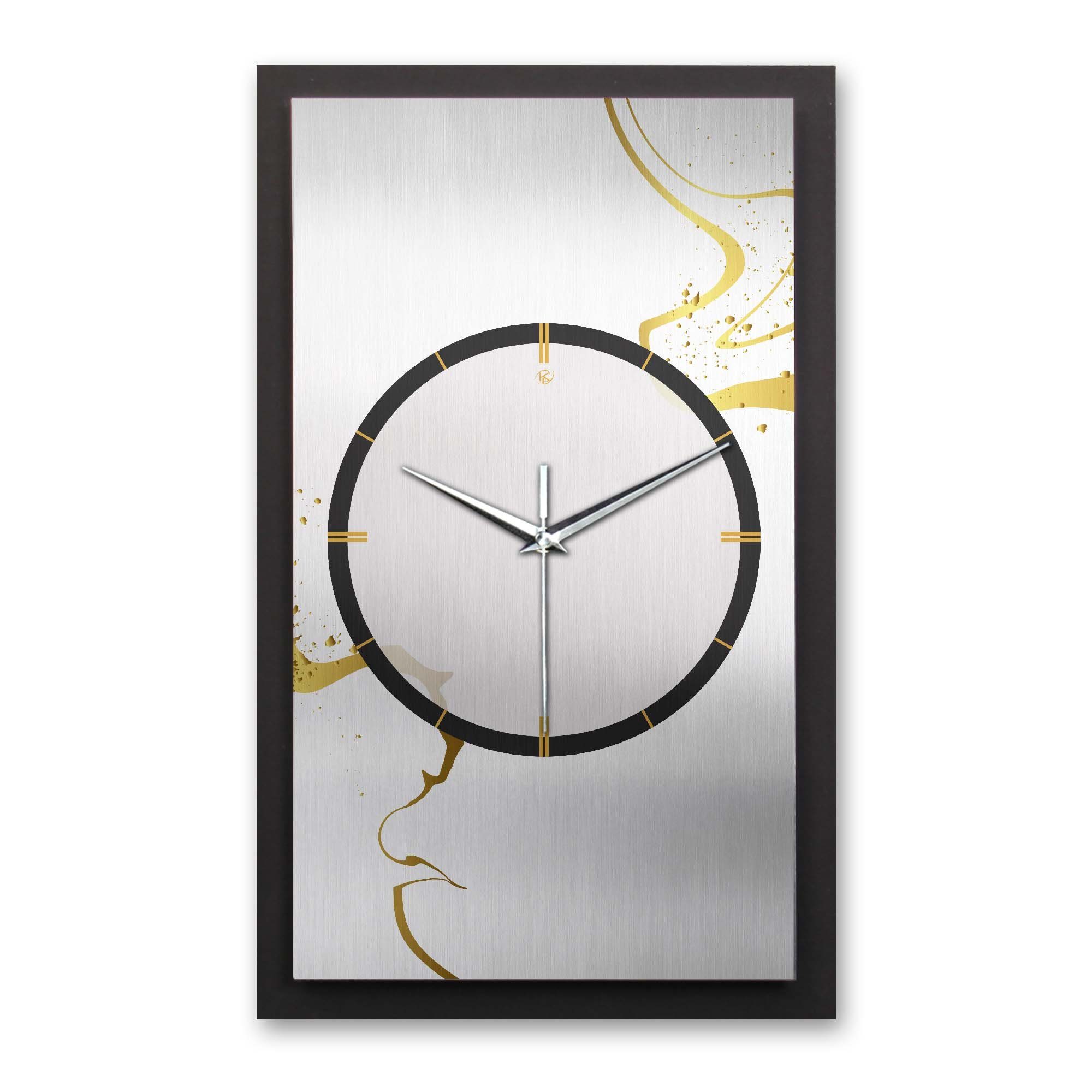 Kreative Feder Wanduhr 3d Designer Wanduhr Flowing Gold Ohne Ticken