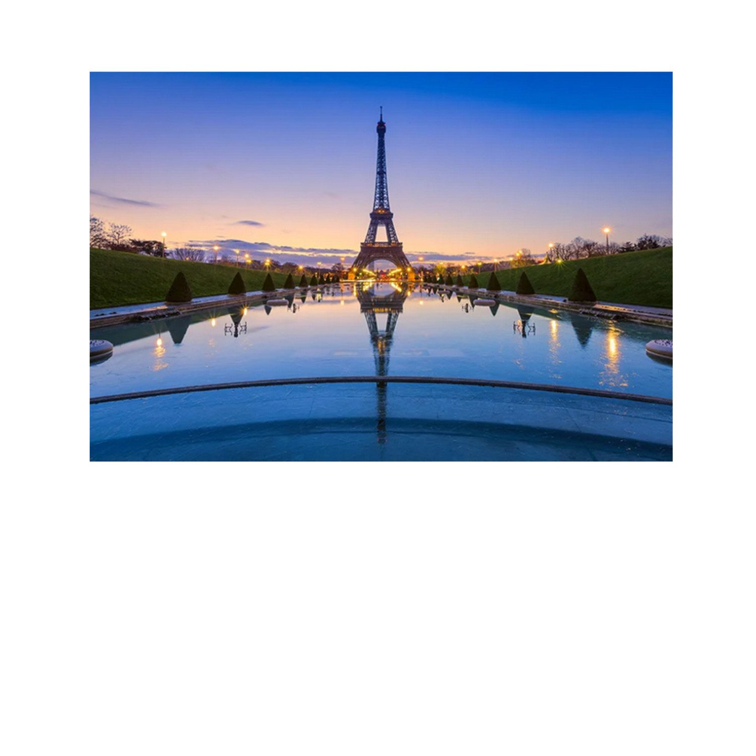 TPFLiving Kunstdruck (OHNE RAHMEN) Poster - Leinwand - Wandbild, Nordisches Pariser Eiffelturm ...