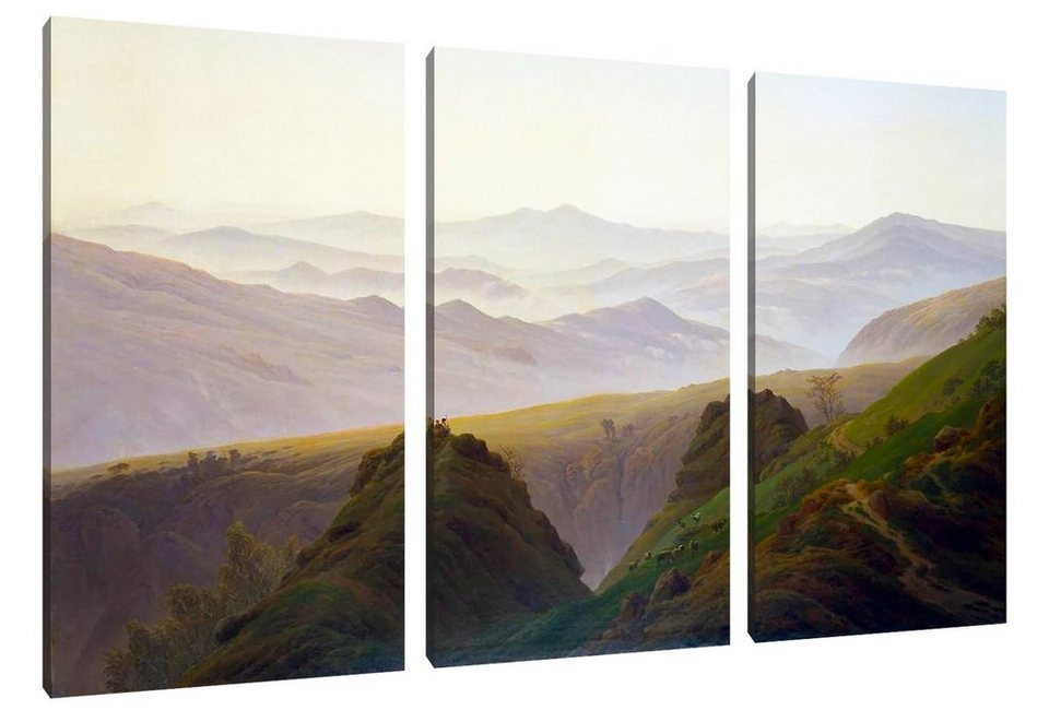 Pixxprint Leinwandbild Caspar David Friedrich Morgens In Den Bergen