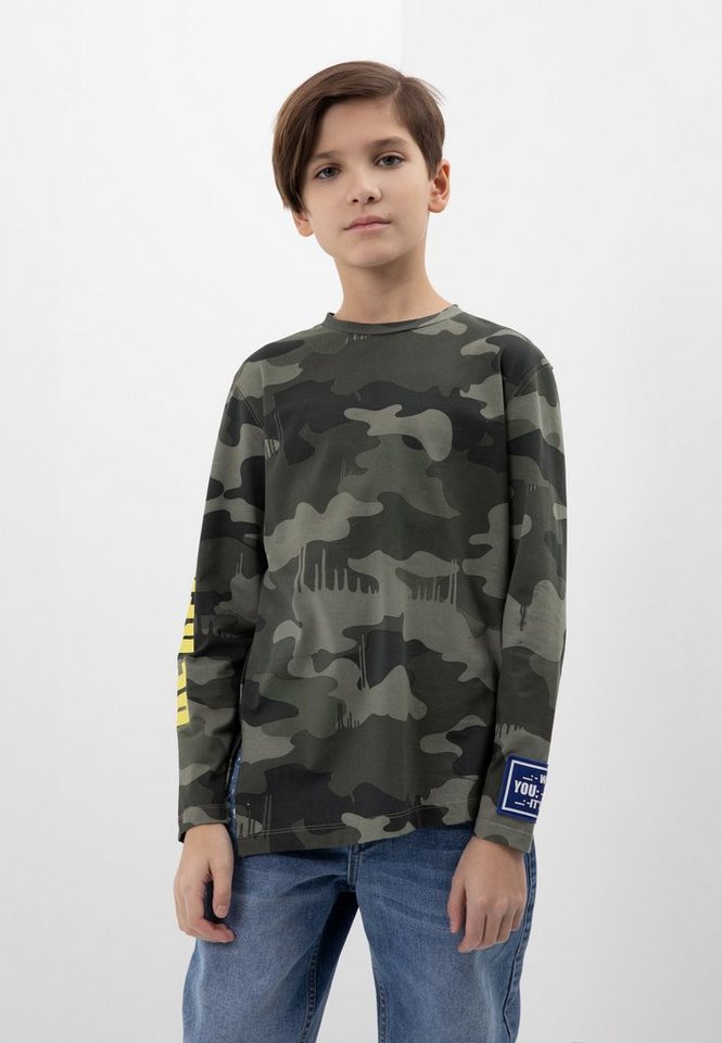 Gulliver Langarmshirt Mit Camouflage Druck