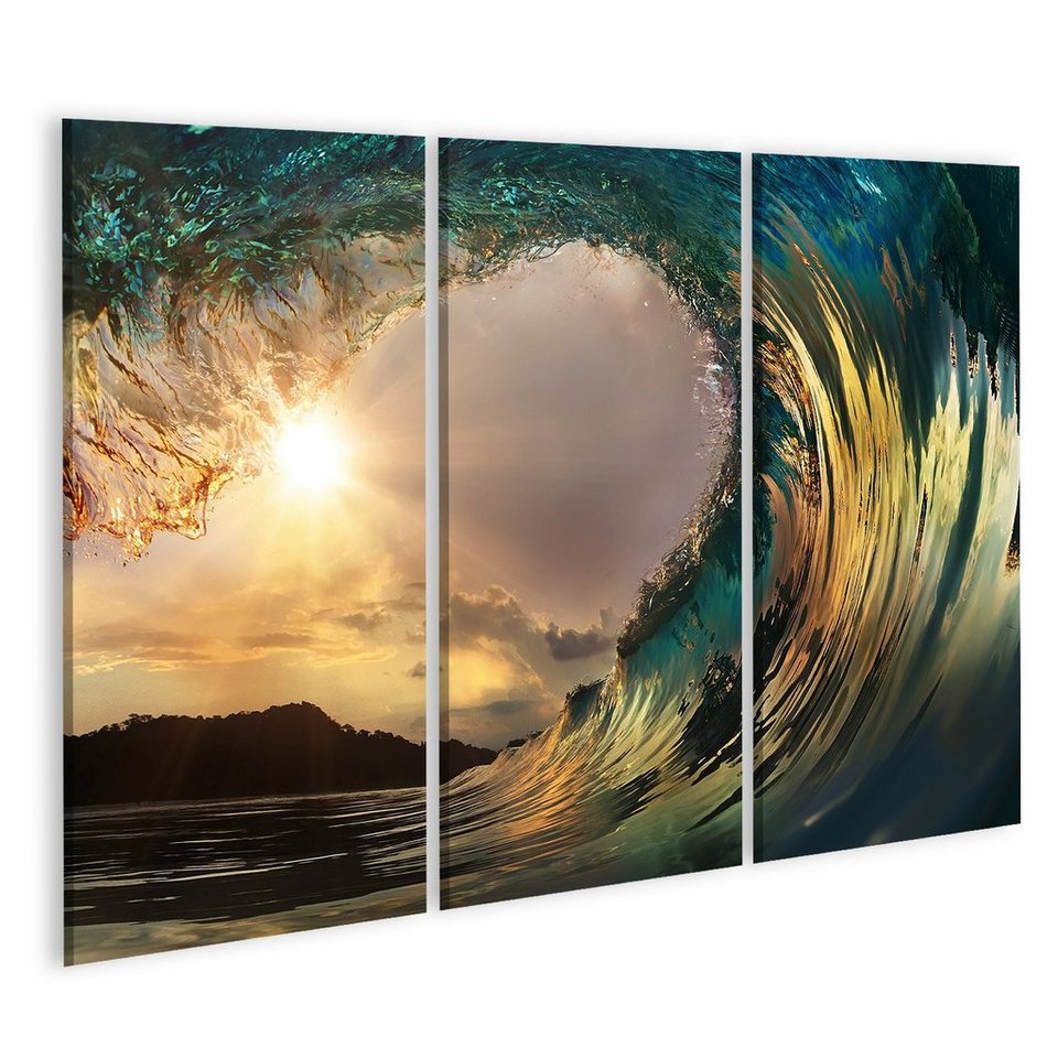Islandburner Leinwandbild Bild Auf Leinwand Schöne Ozean Surfen Welle