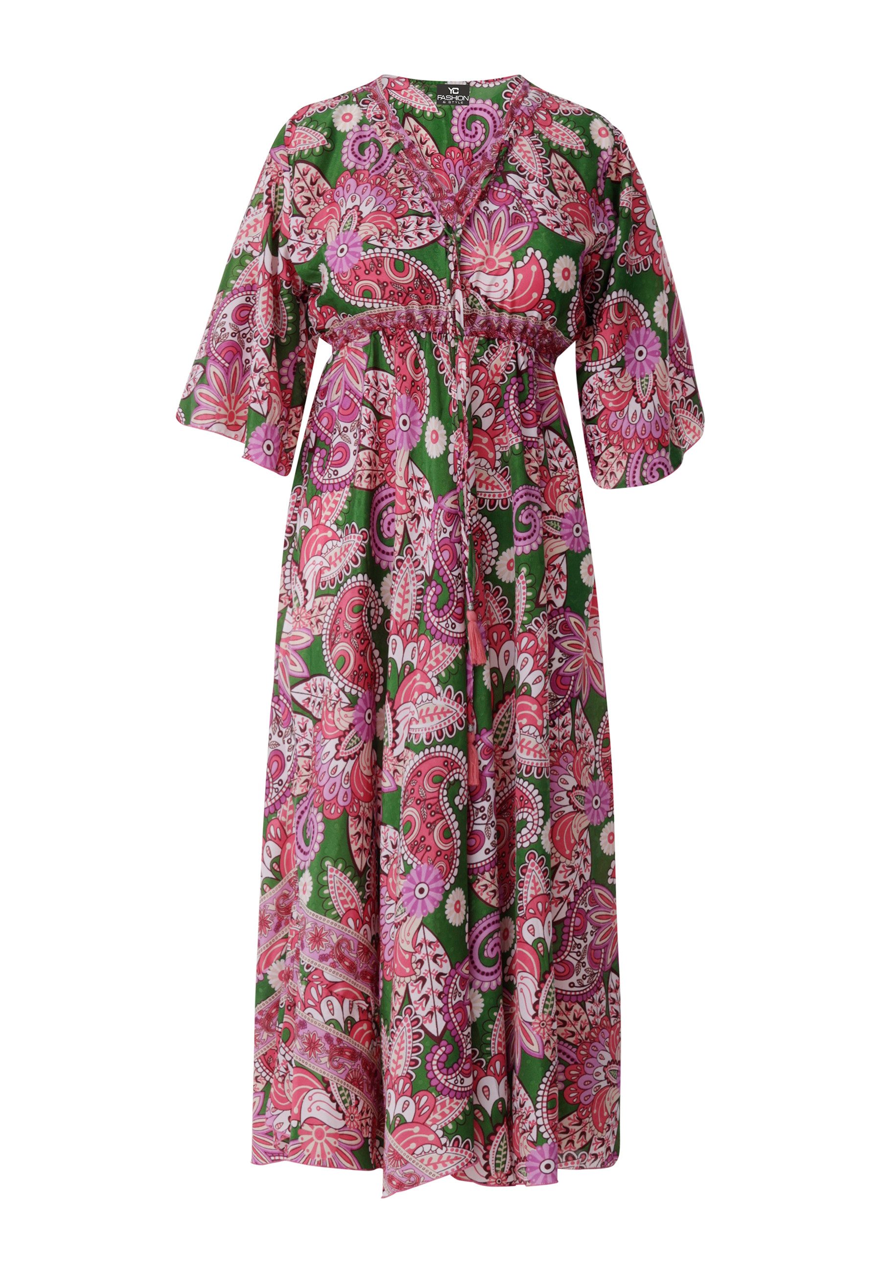 YC Fashion & Style Strandkleid mit farbenfrohem Print – luftiger Sommer-Look in One Size (34–42 ...