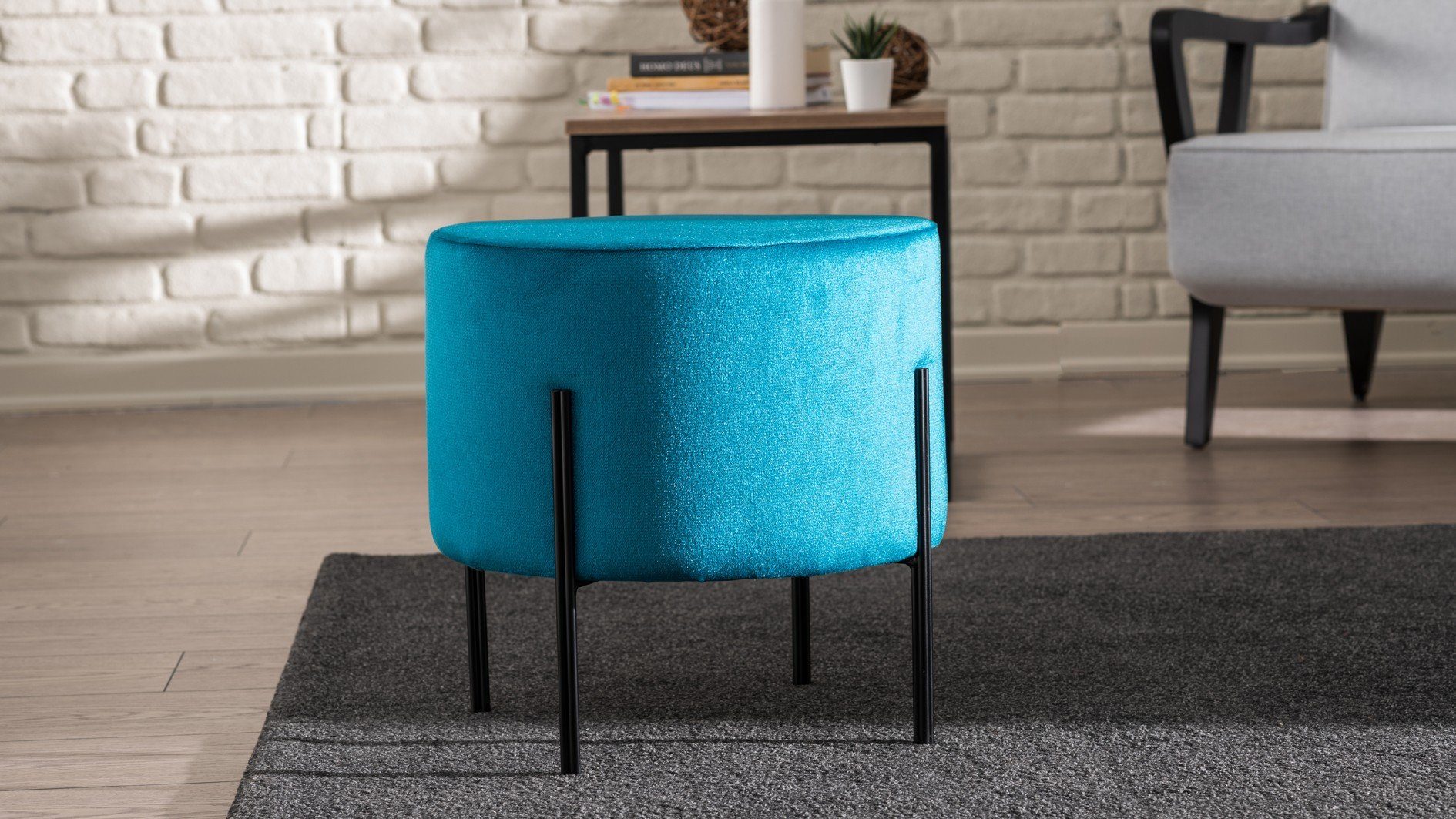 Skye Decor Sitzhocker Blc2504 Blau Sitzhocker Rahmen Buchenholz 3465