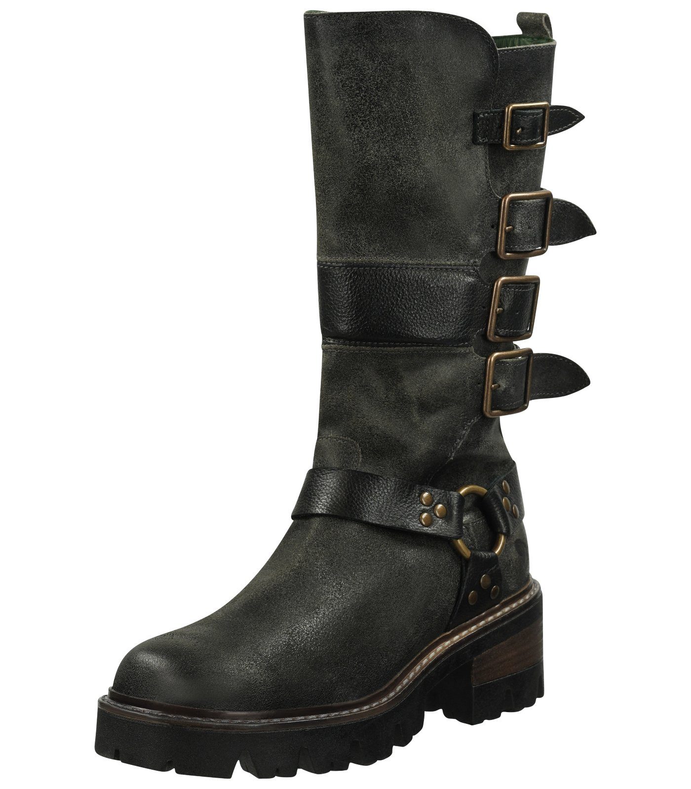 Felmini Stiefel Leder Stiefel, Verschluss: Schließe