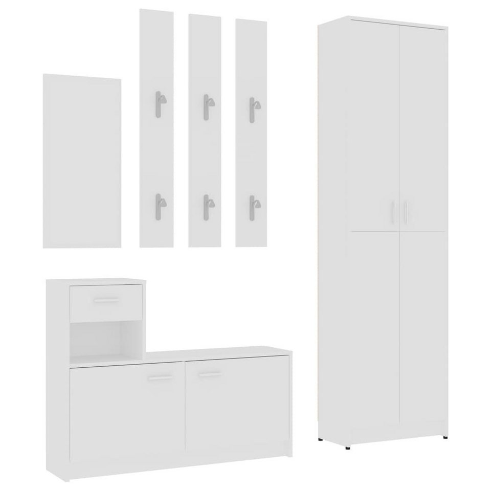 Furnicato Garderoben Set Flurmöbel Set Weiß Holzwerkstoff 1 St