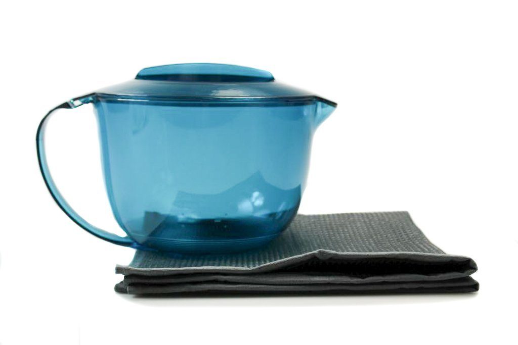 TUPPERWARE Back-Set Microplus 1,0 L türkis + GLASTUCH