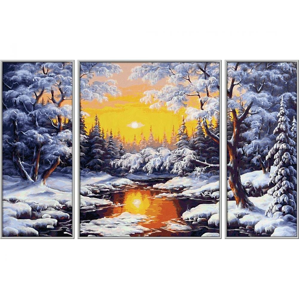 Schipper Malen nach Zahlen Ein Wintertraum 609260786, 80 x 50 cm Triptychon Bilder malen für ...
