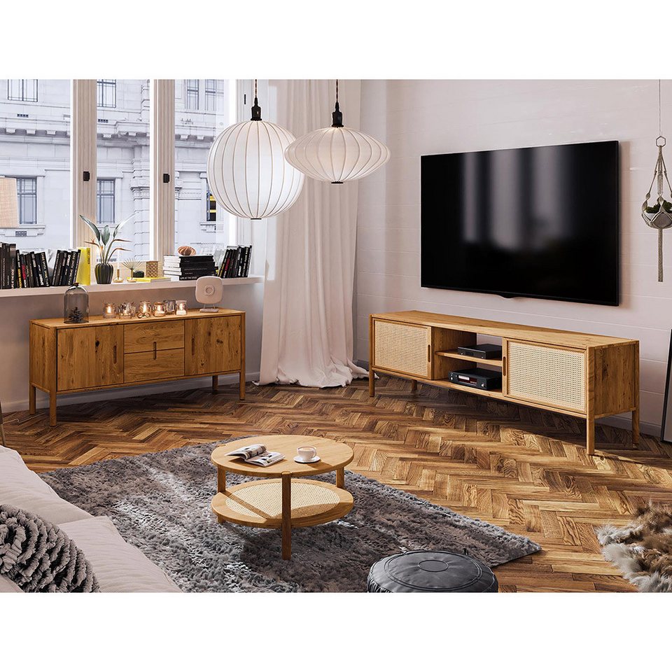 Lomadox Wohnzimmer Set Pori 165 Mega Spar Set 3 St Sideboard