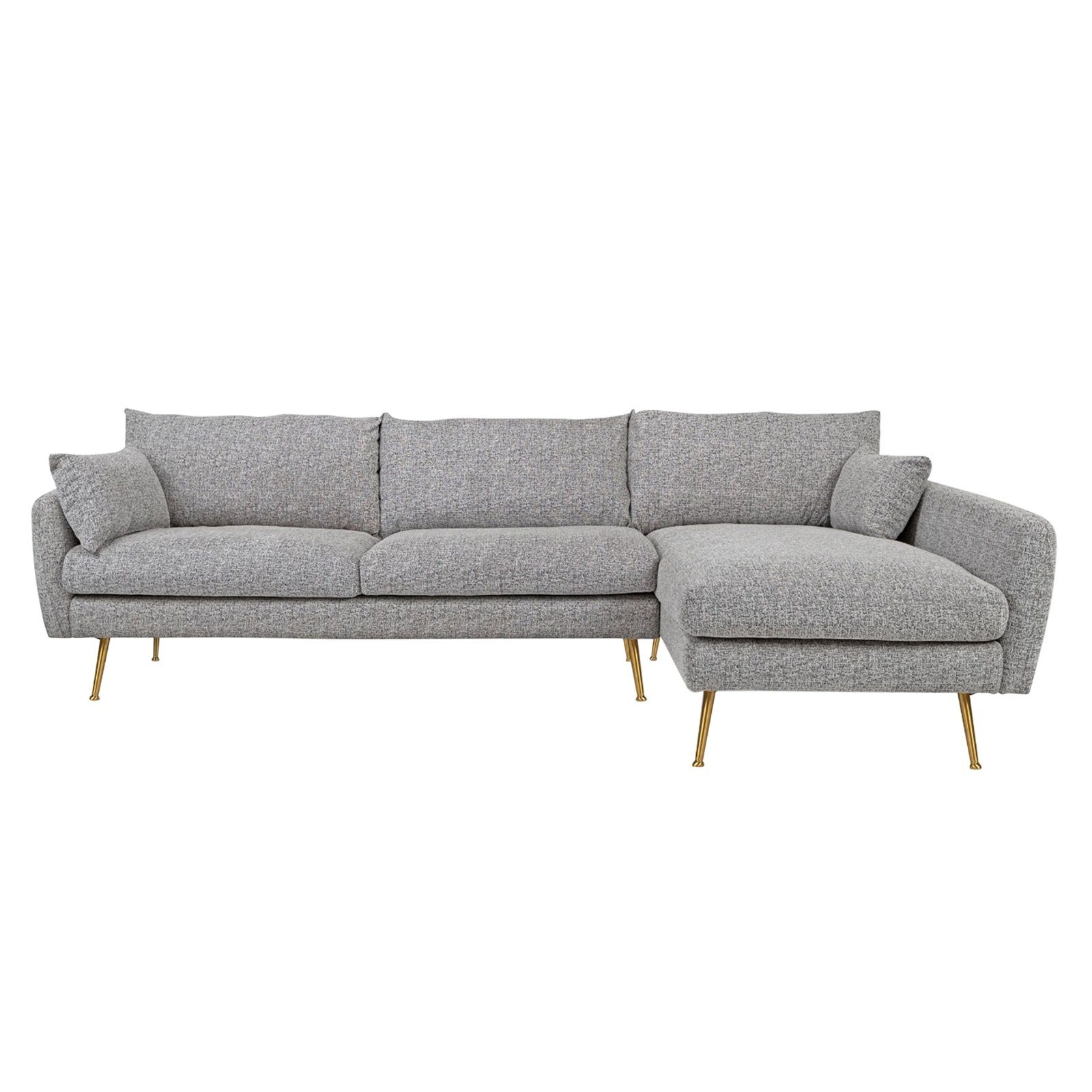 Hti Living Ecksofa Ecksofa Antonius Webstoff Grau Rechts Stück 1 Teile