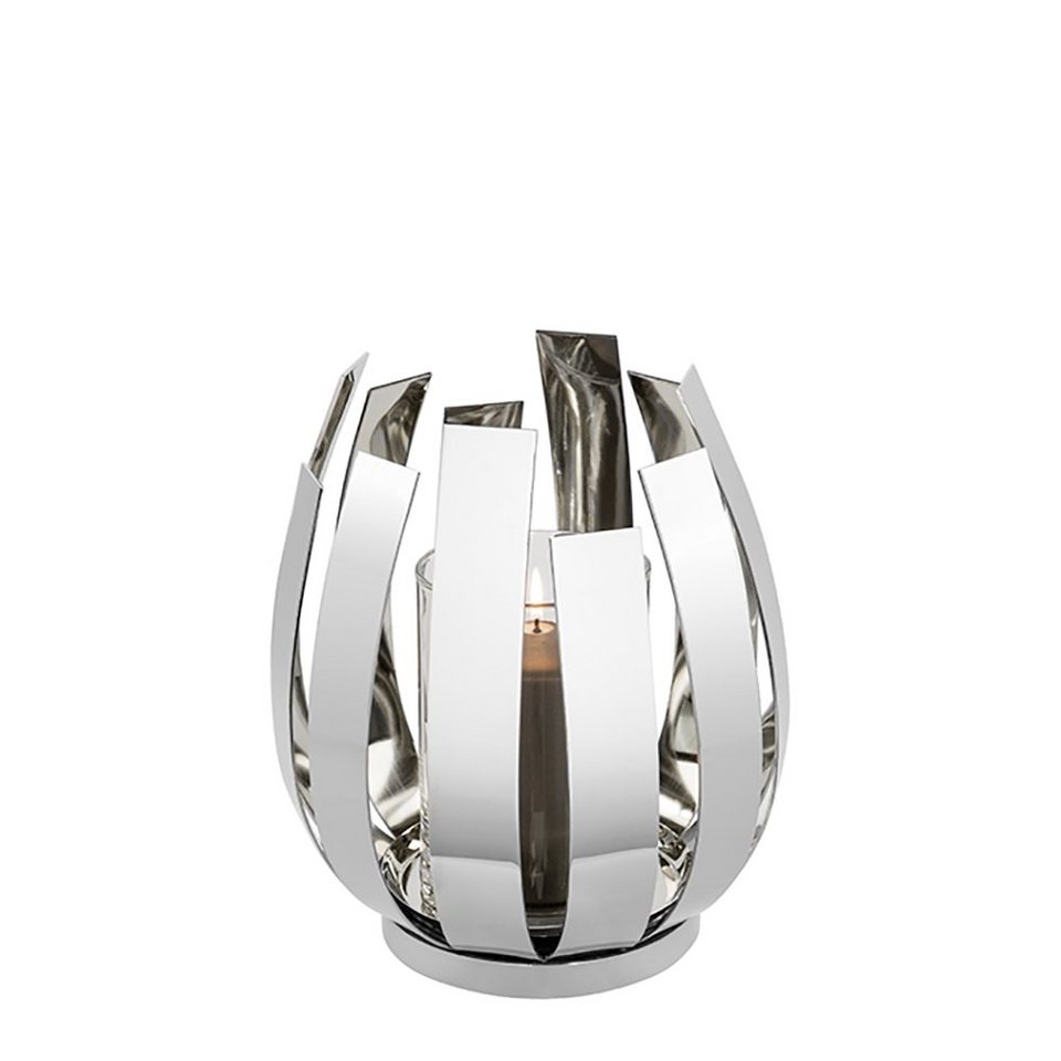 Fink Kerzenständer Fink Windlicht Orfea Silber H 30cm X D 28cm