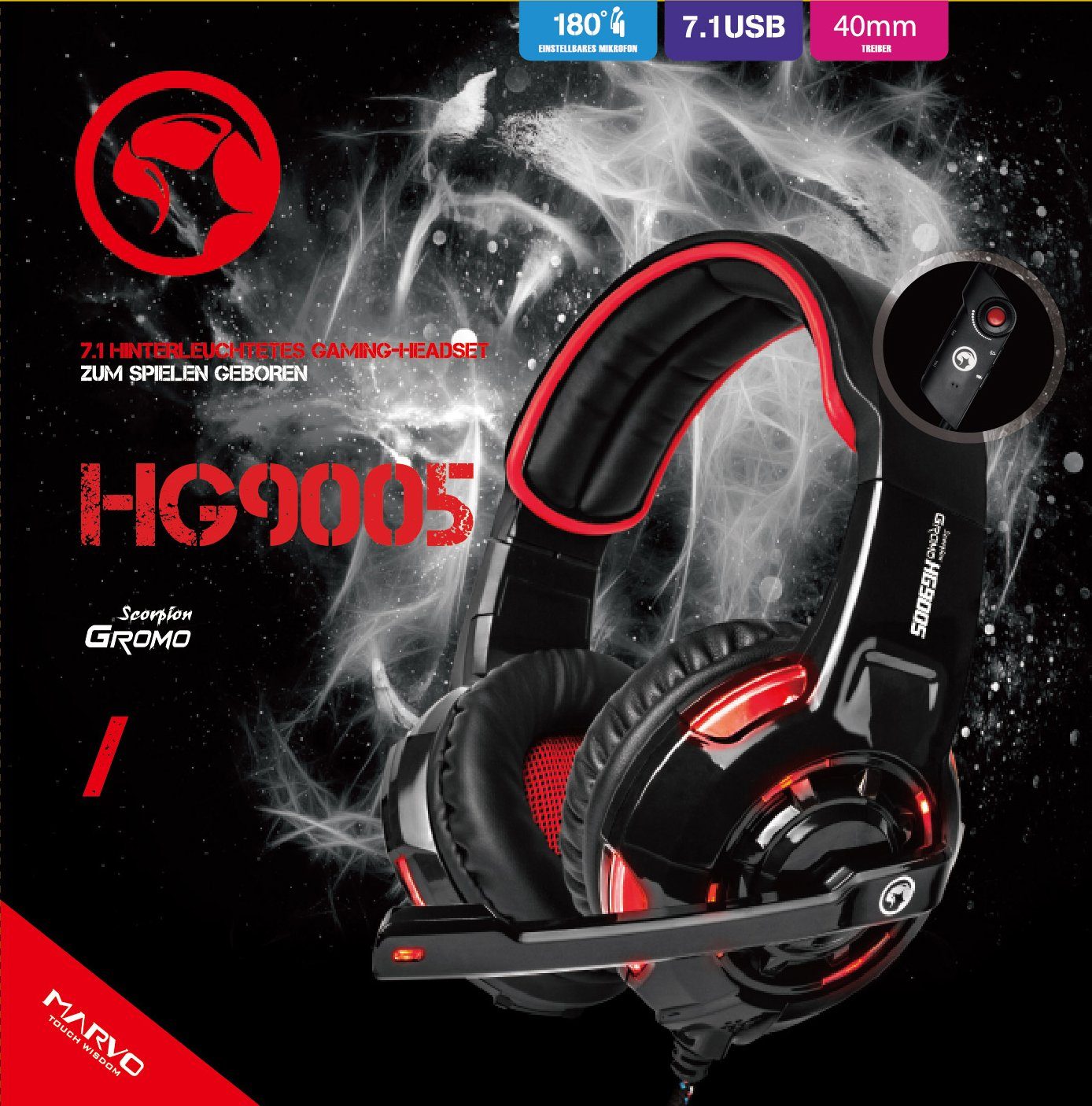MARVO Scorpion Gaming-Headset HG9005 »Marvo HG9005 7.1 USB« online ...