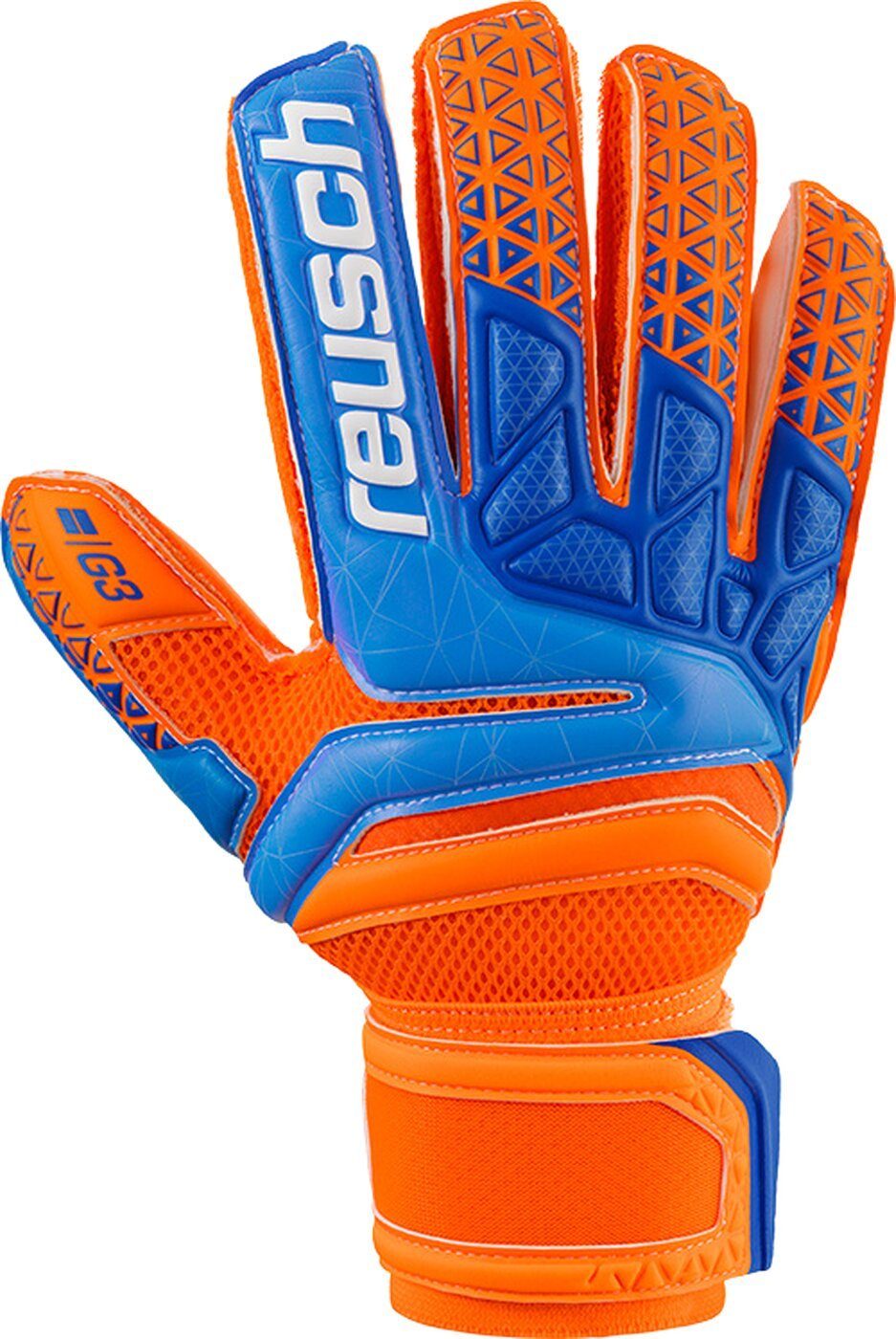 Reusch Torwarthandschuhe Prisma Prime G3 Finger Support ORANGE / BLUE ...