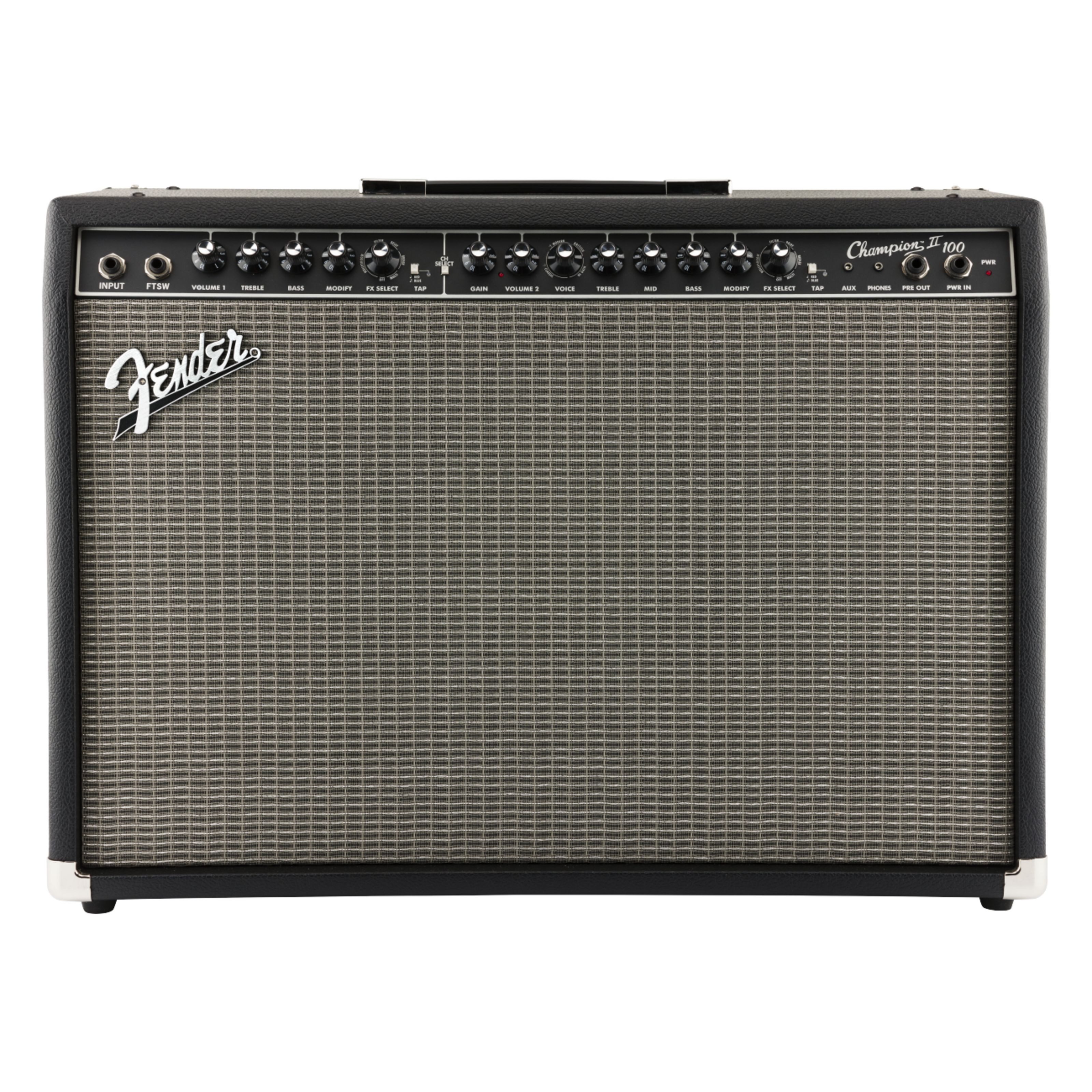Fender Verstärker (Champion II 100 - Transistor Combo Verstärker für E-Gitarre), E-Gitarren ...