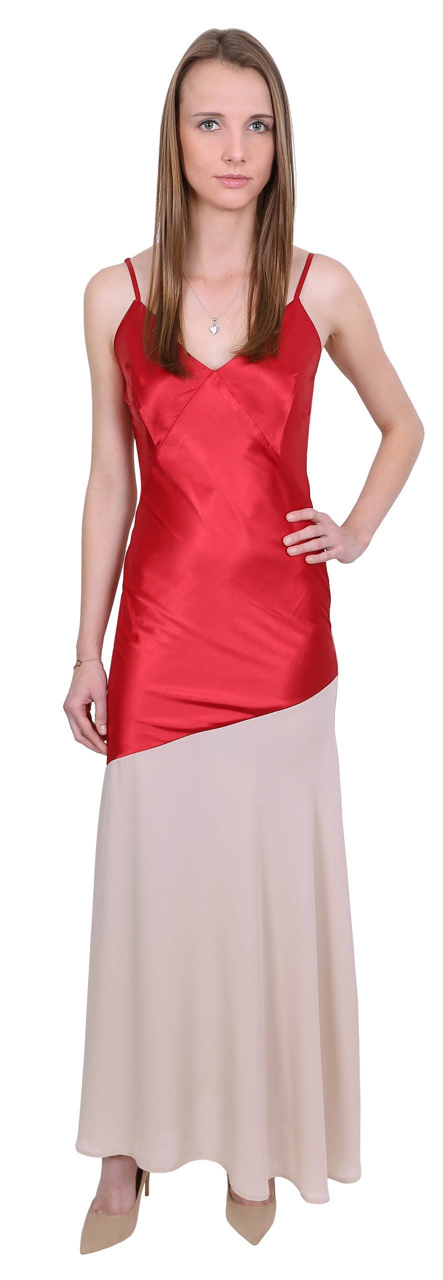 Sarciaeu Maxikleid John Zack Elegantes Rotes Maxikleid M