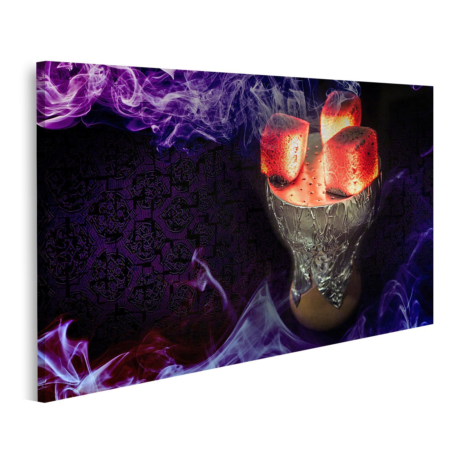 islandburner Leinwandbild Bild auf Leinwand Hookah Hot Coals For Smoking Shisha And Leisure In E