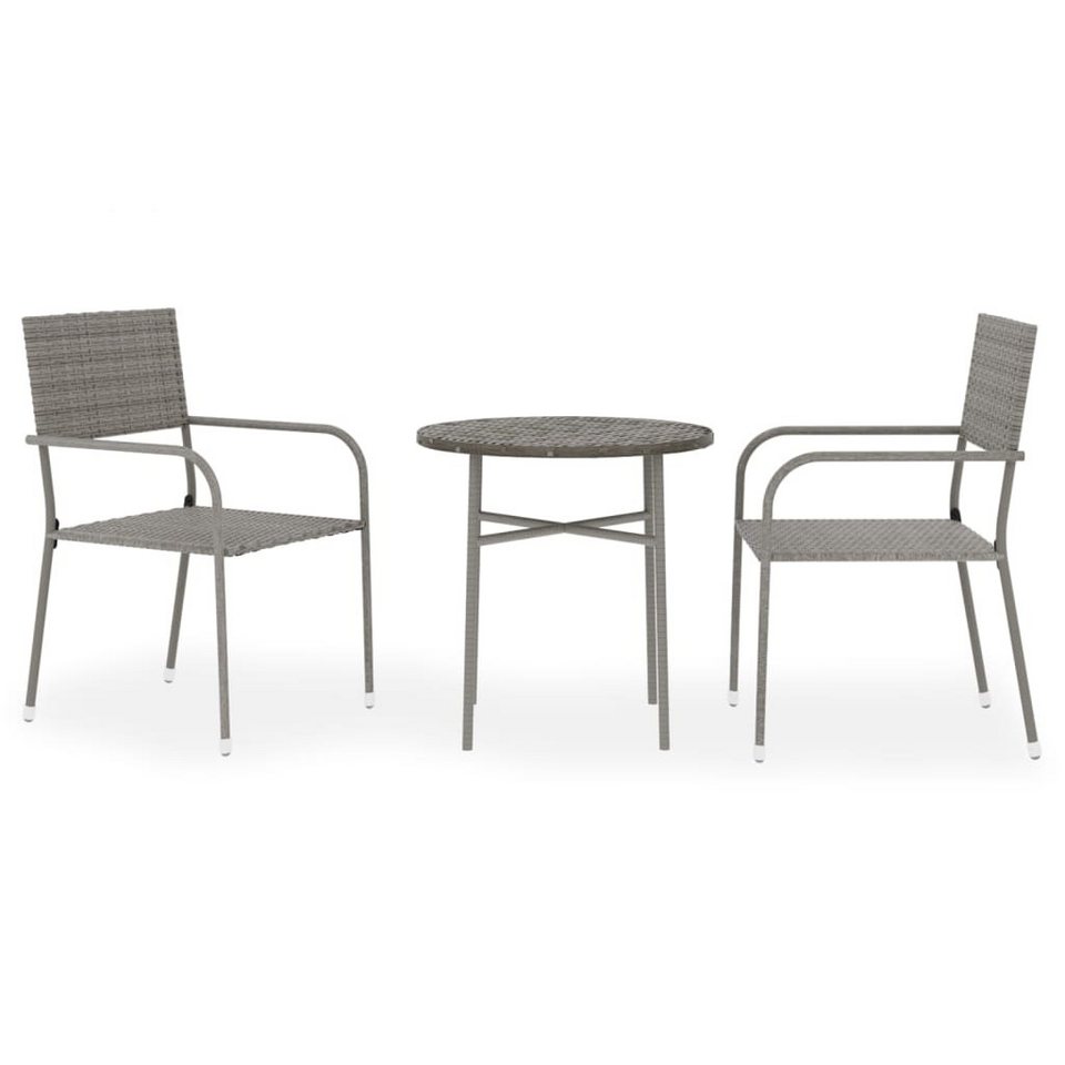 Dotmall Garten Essgruppe 3 Tlg Garten Essgruppe Poly Rattan Esstisch