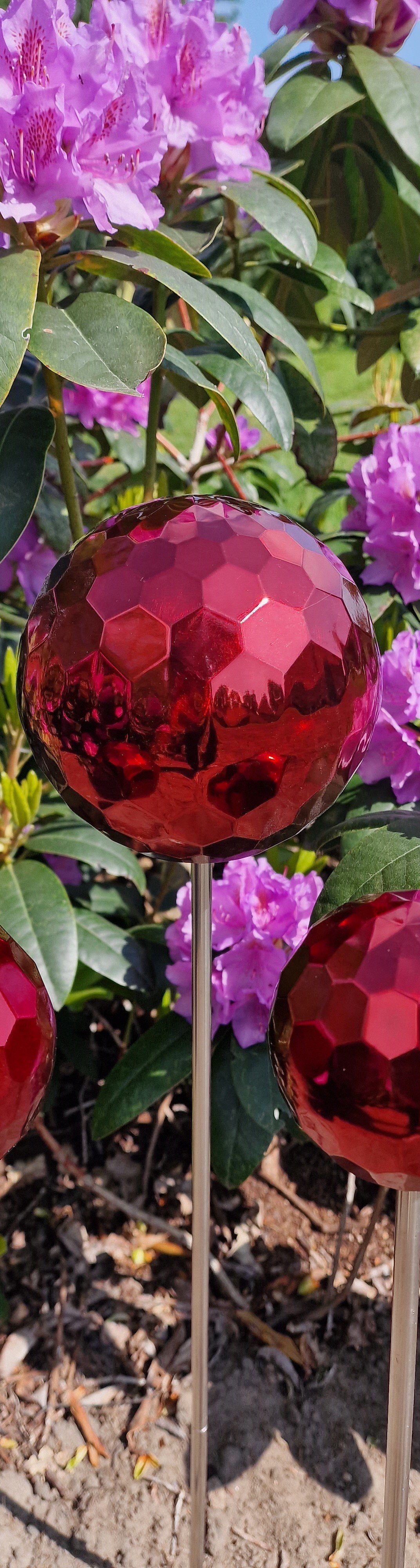 Jürgen Bocker - Gartenambiente Gartenstecker Rosenkugel Diamond rot 15 ...