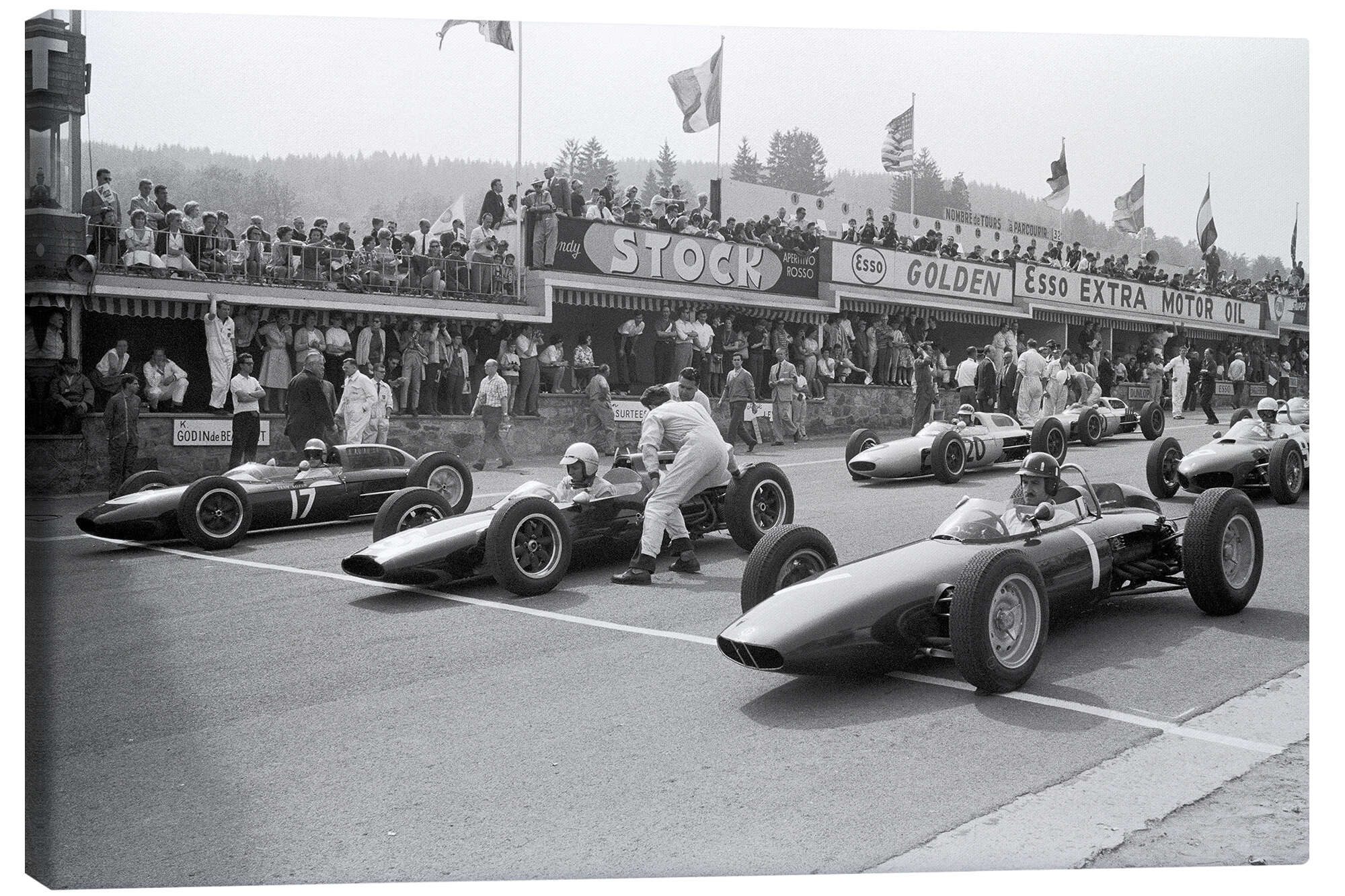 Posterlounge Leinwandbild Motorsport Images Graham Hill Bruce Mclaren
