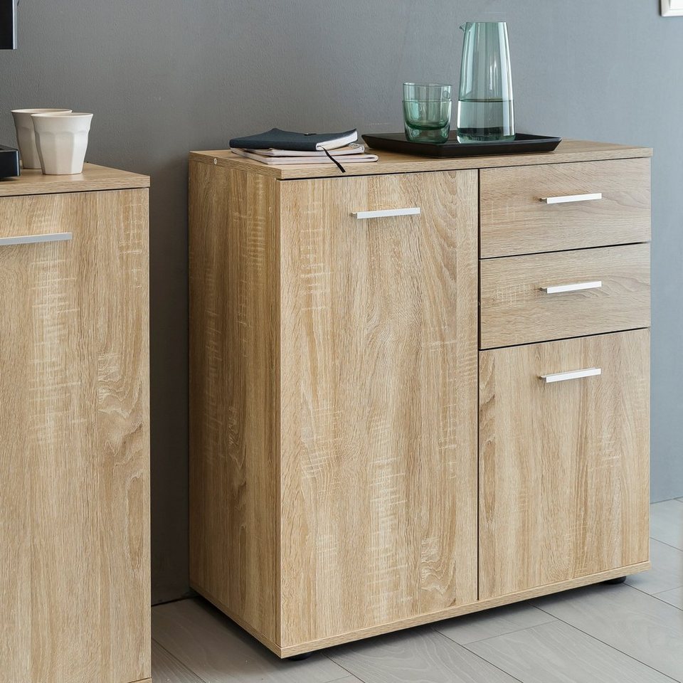 Finebuy Sideboard Suva118371 Kommode Mit Türen And Schubladen 71 X 78