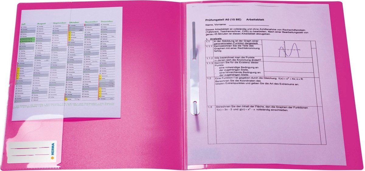 HERMA Hefter Schnellhefter A4 PP Neon pink