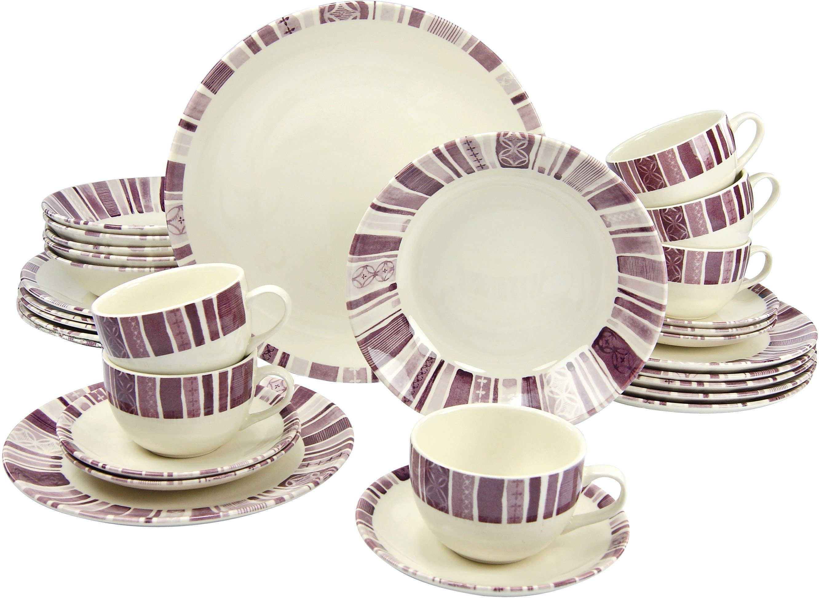 Creatable Kombiservice Steingut 30 Teile Boheme Purpl Online