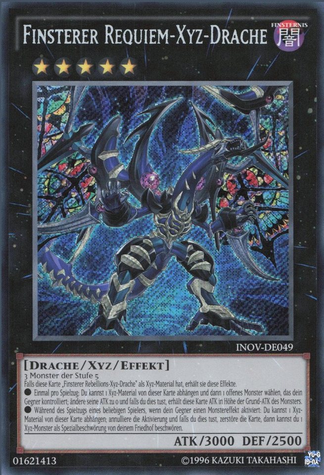 Recollectibles Sammelkarte Yugioh Karte Finsterer Requiem Xyz Drache