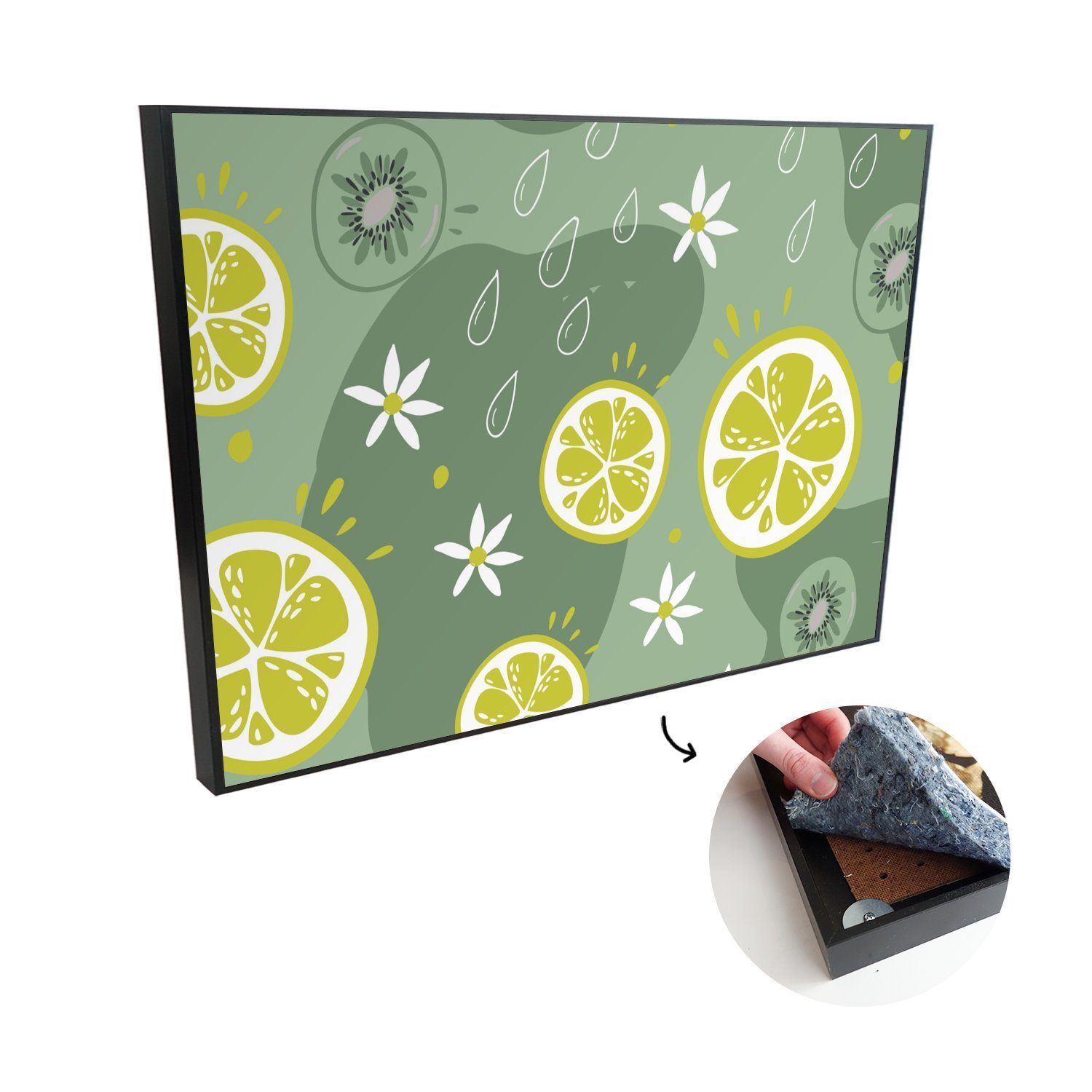 Muchowow Akustikplatte Sommer Zitrusfrüchte Kiwi Blumen 1 St