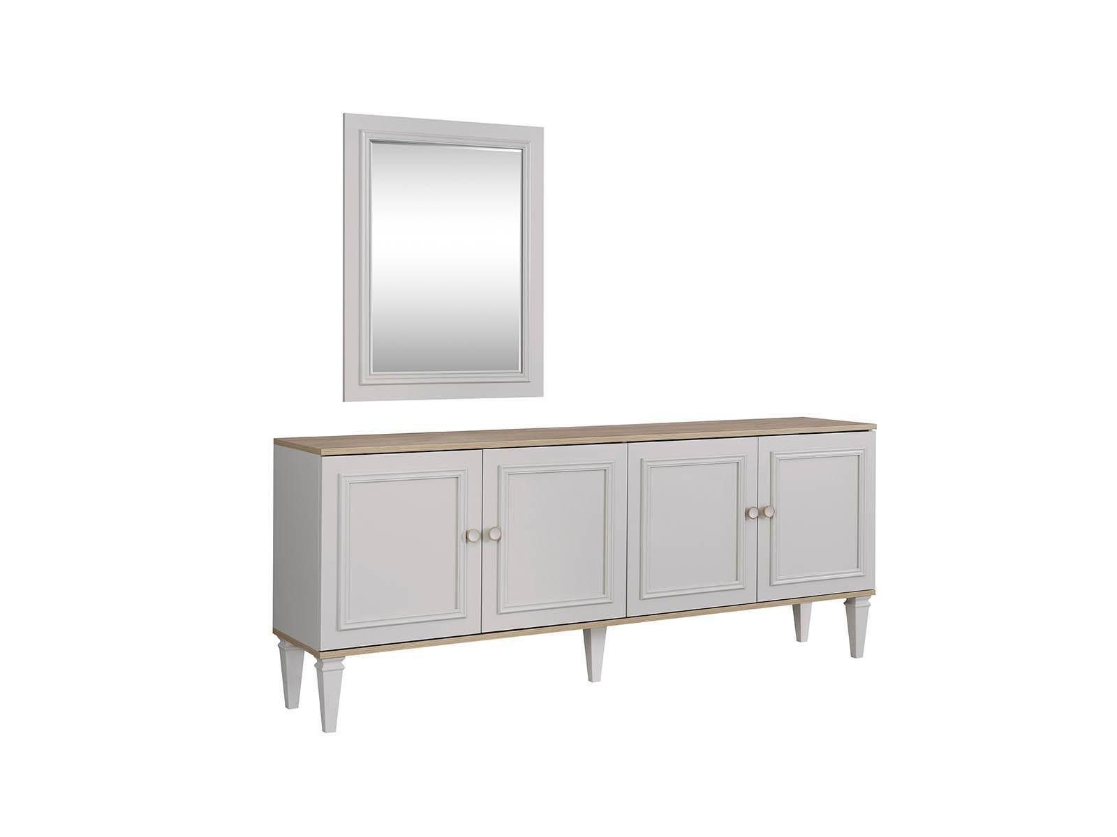 Jvmoebel Sideboard Garnitur Sideboard Mit Spiegel Anrichte Kommoden