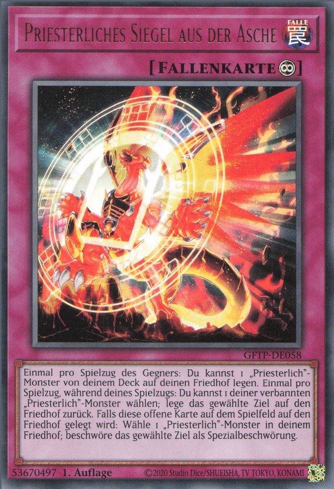 Recollectibles Sammelkarte Yugioh Karte Priesterliches Siegel Aus Der