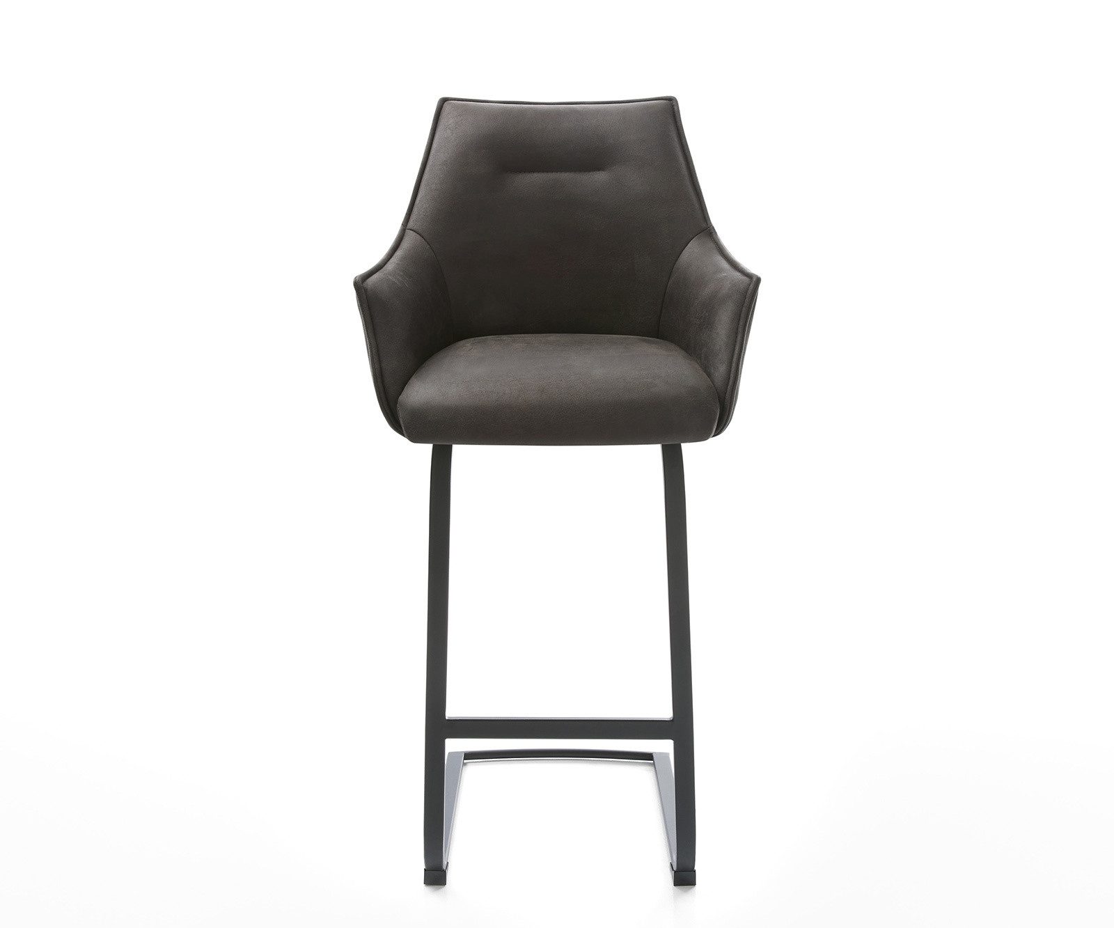 DELIFE Barhocker Alja-Flex, Freischwinger flach Metall Schwarz ...