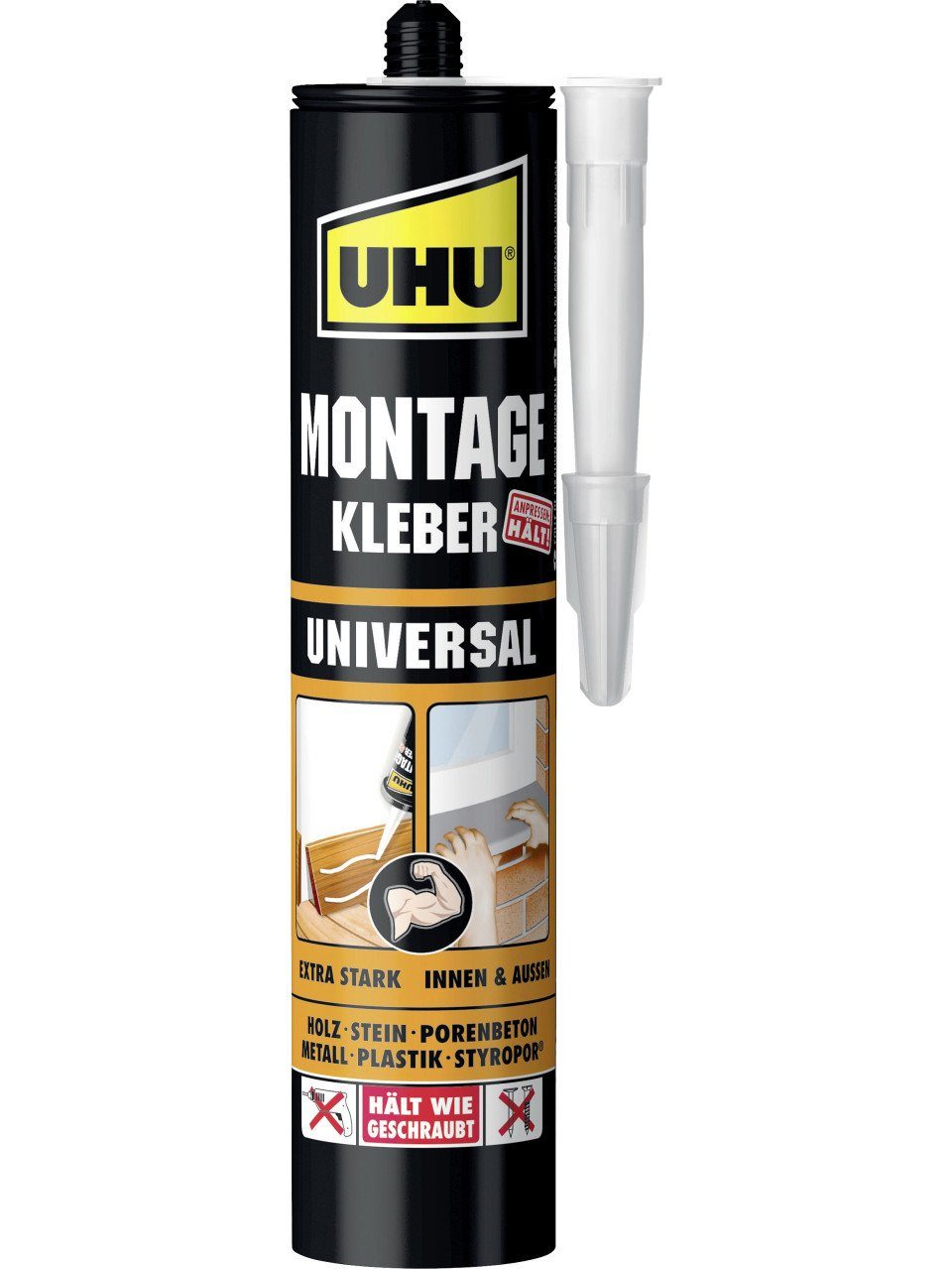 UHU Klebstoff UHU Montagekleber Universal 440g Kartusche, 440g