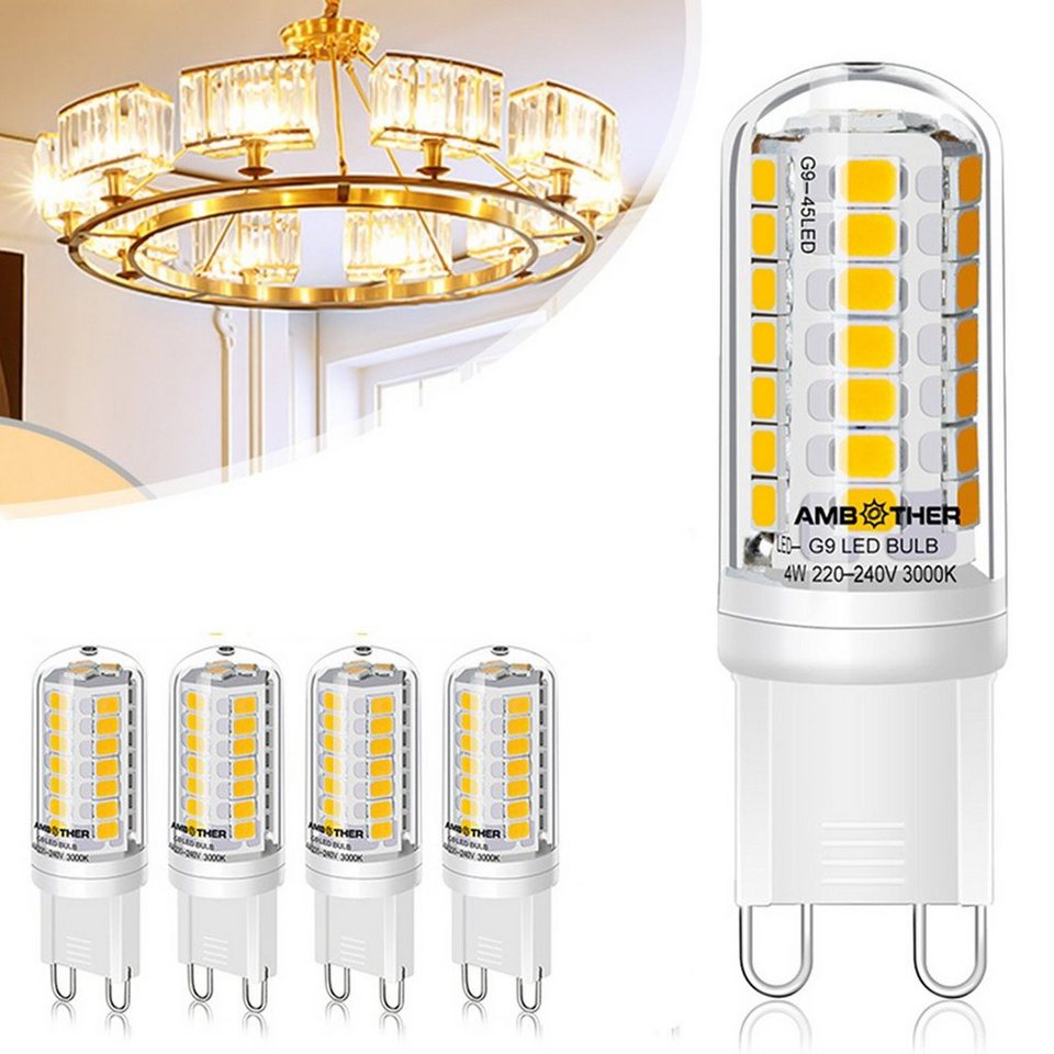 Insma Flutlichtstrahler 5er 4w Led G9 Halogenlampe Glühbirne