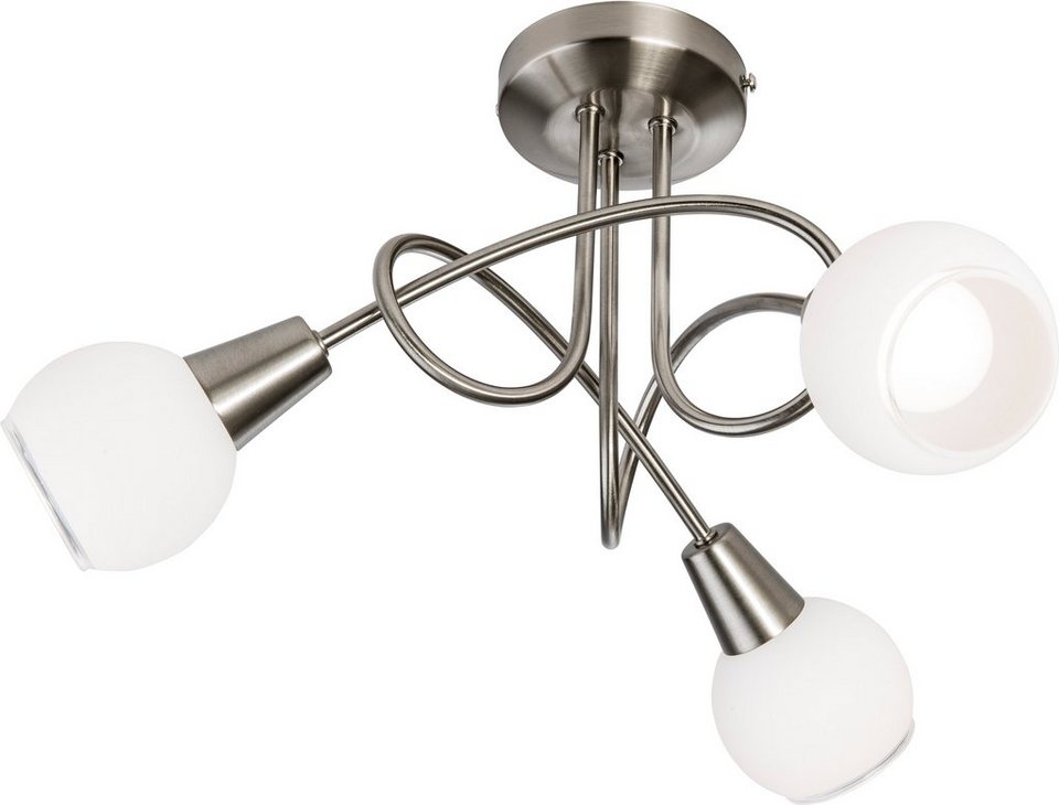 Nino Leuchten Led Deckenleuchte Dasha Glasschirme Matt Weiß Mit