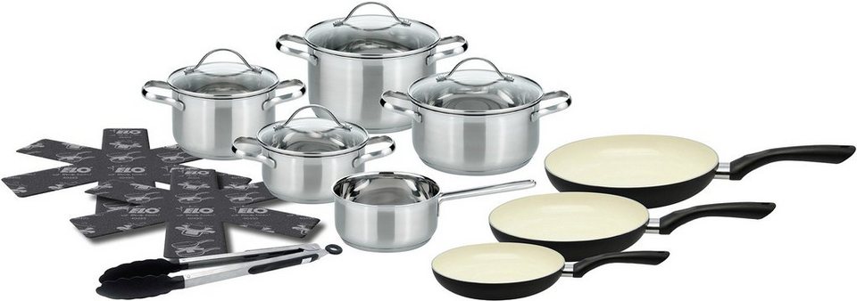 Elo Basic Topf Set Edelstahl 1810 Set 15 Tlg Induktion