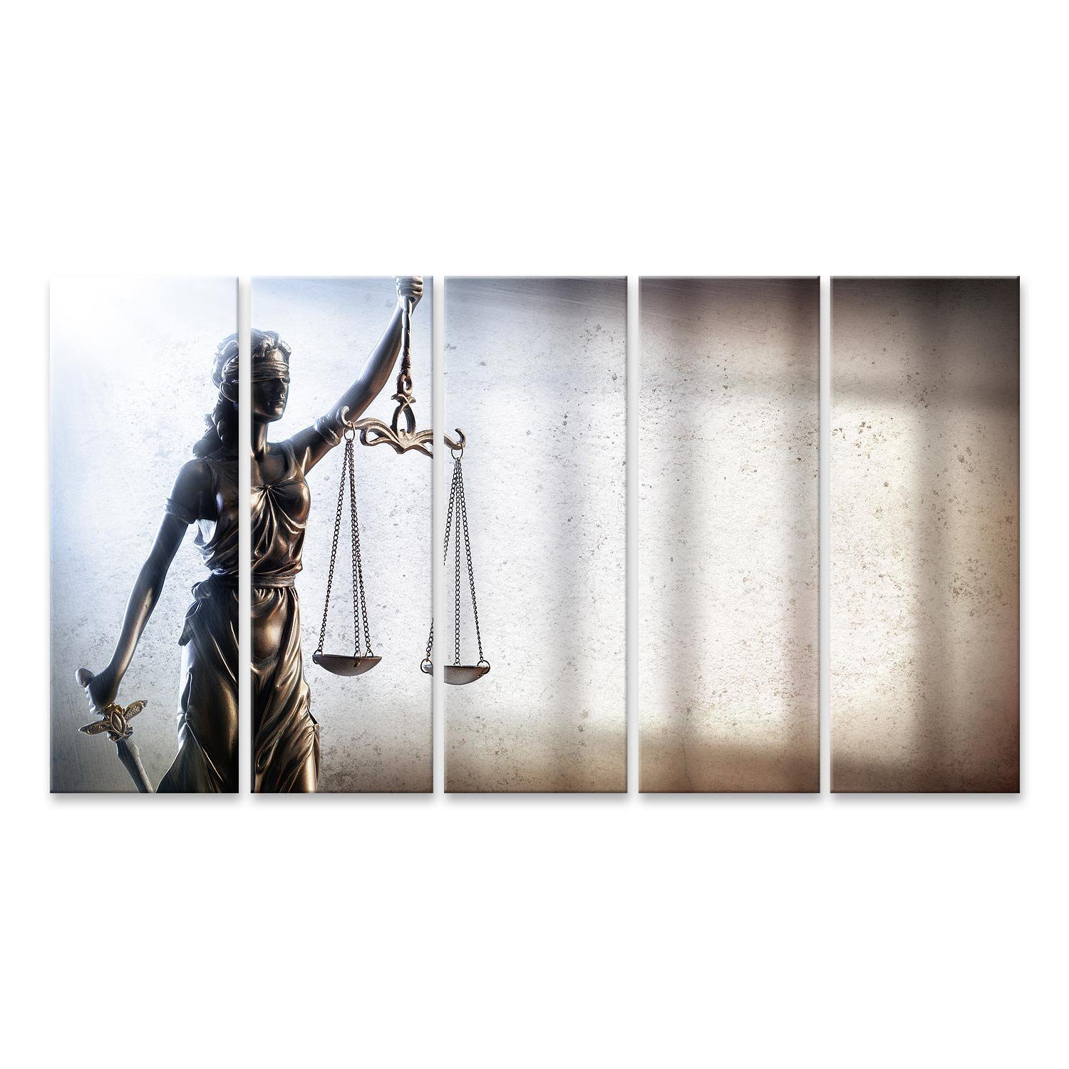 islandburner Leinwandbild Bild auf Leinwand Lady Justice Gefängnis Strafrecht Konzept Wandbild L