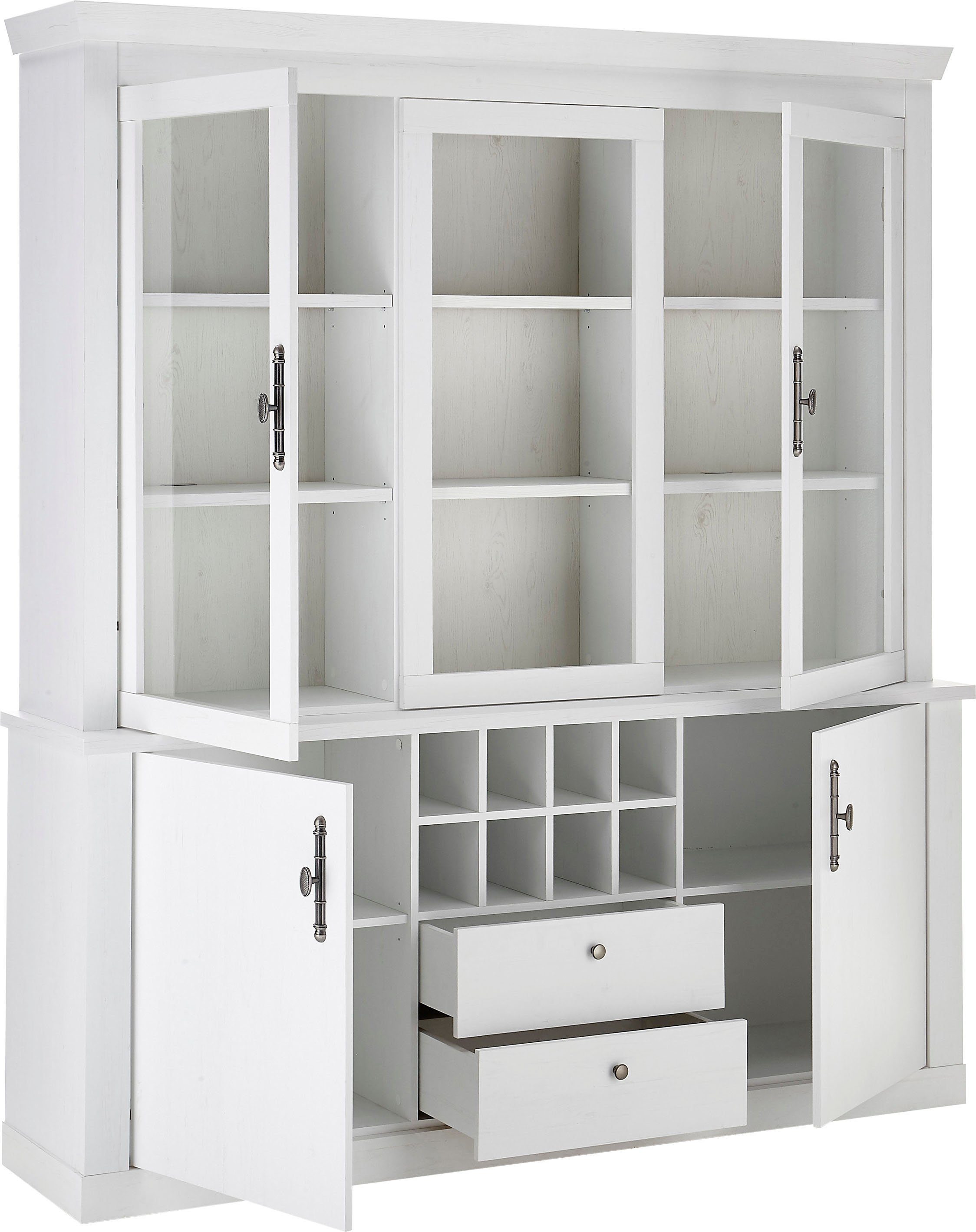 Home affaire Buffet RAVENNA im romantischen Landhausstil, Griffe aus ...